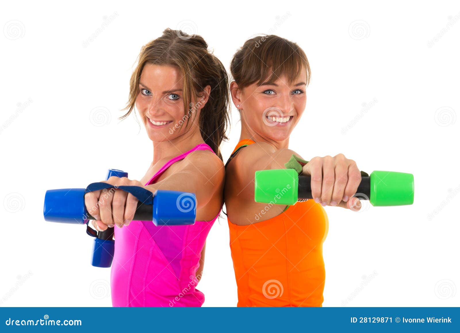 Women with dumbbells stock image. Image of training, sportsclub - 28129871