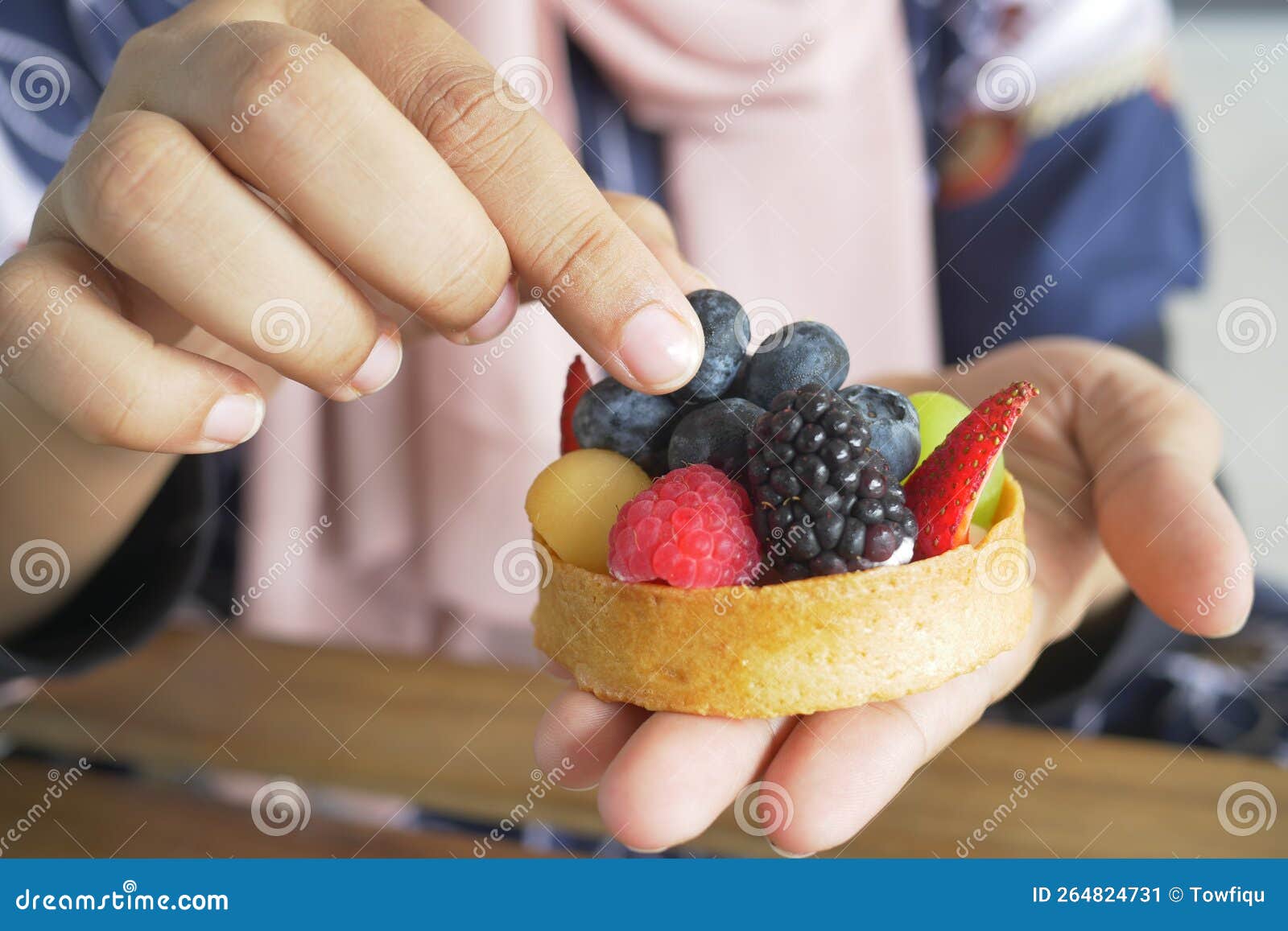 Women Eating Berry Fruit Tart Stock Image - Image of strawberry ...