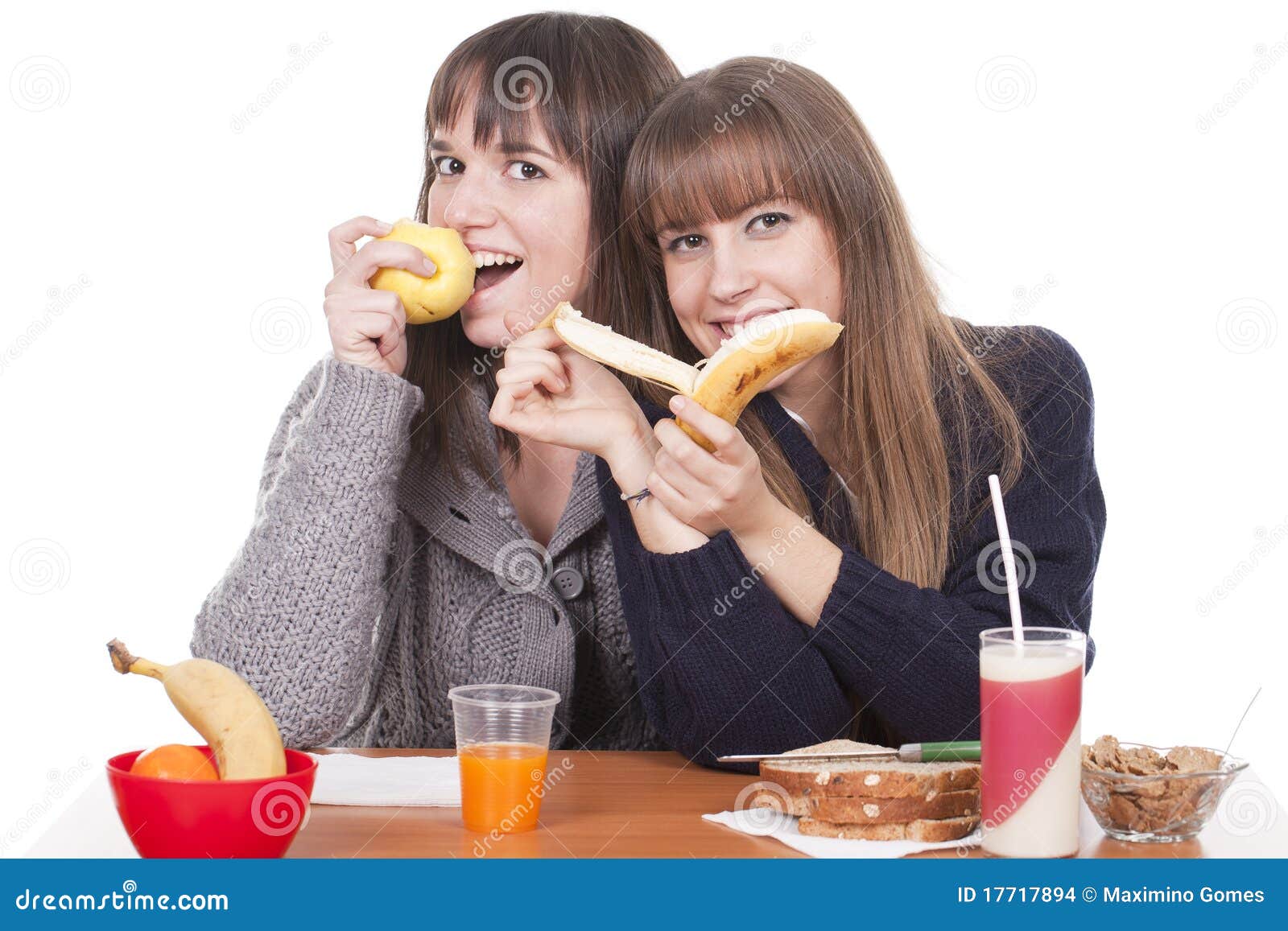 Women eating breakfast stock photo. Image of body, casual - 17717894