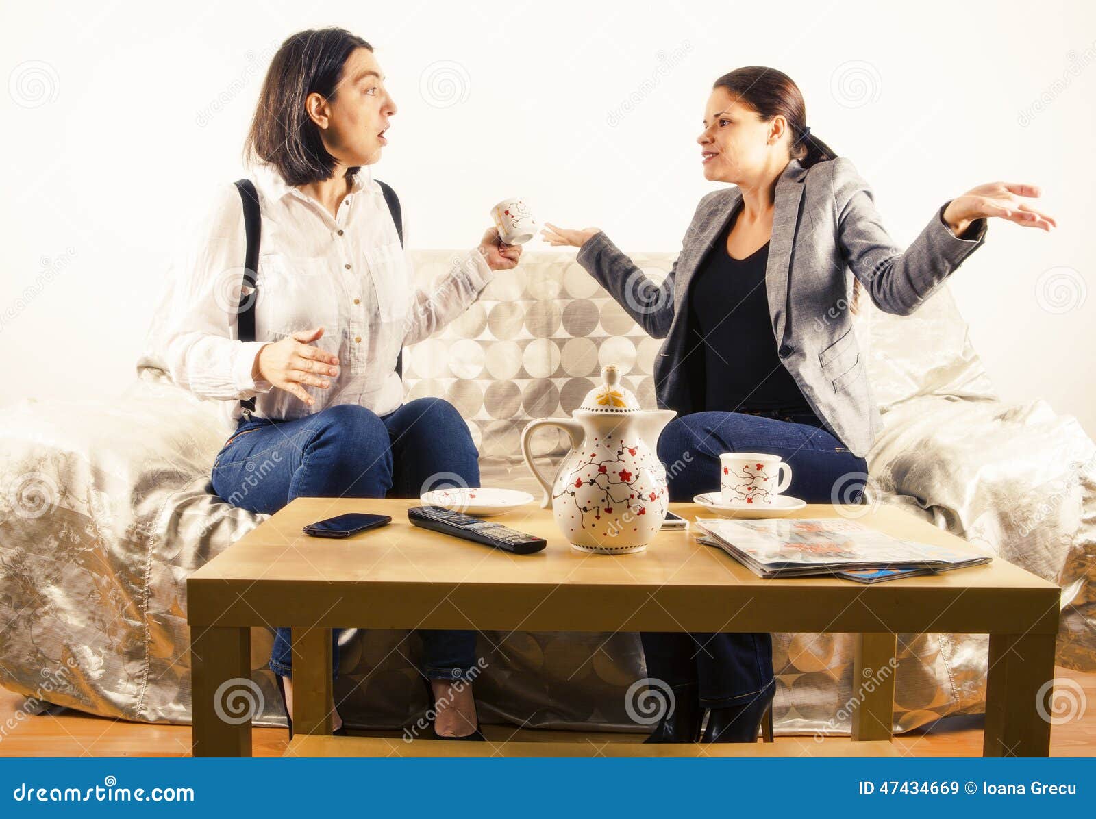 Women Engaged in Conversation Stock Image - Image of girls, date: 47434669