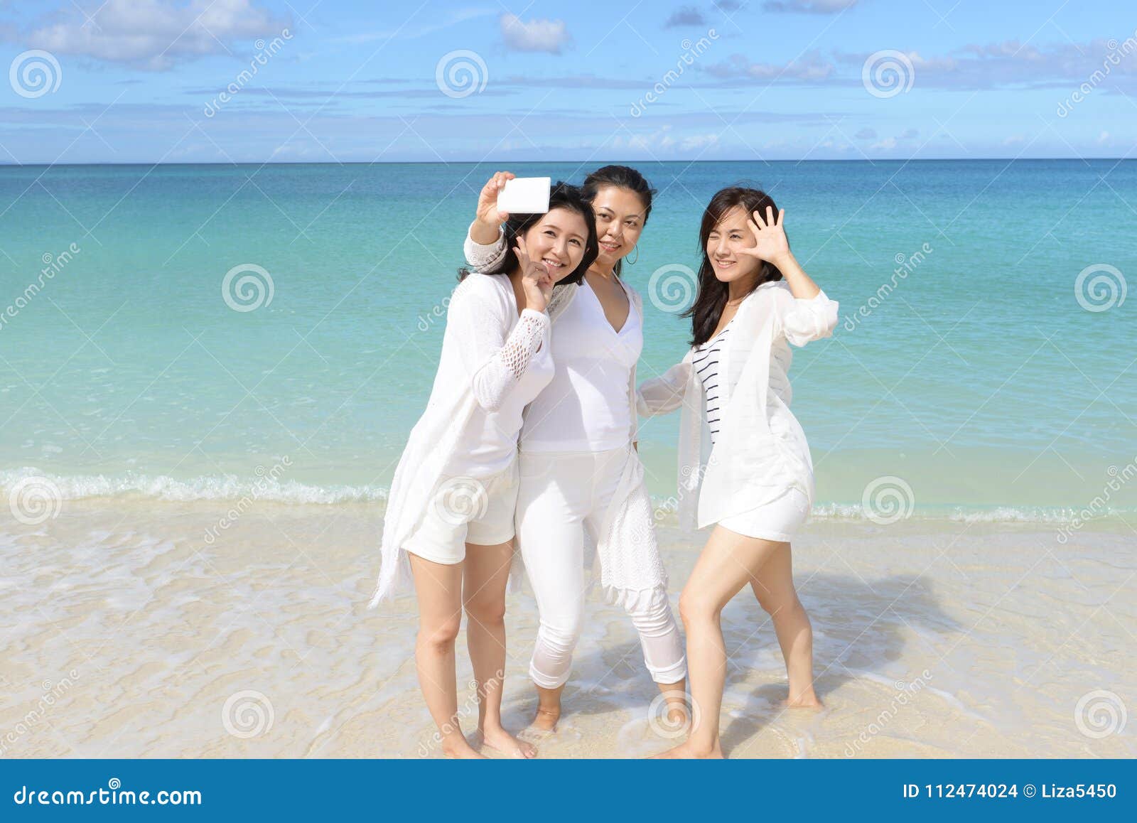 Women enjoy the sun stock photo. Image of happiness - 112474024