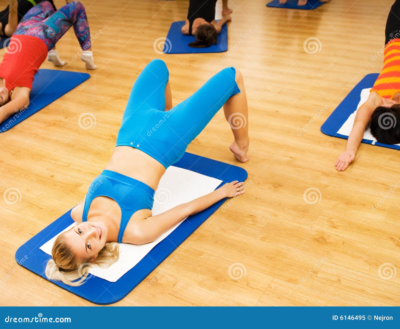 Women exercising stock image. Image of group, body, flexibility - 6146495