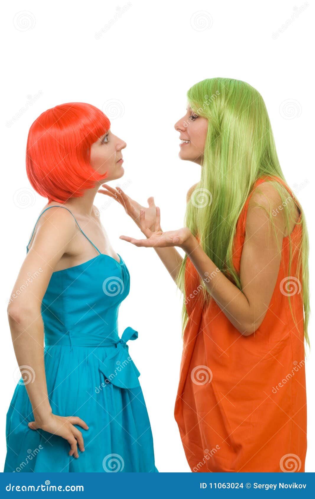 Women Explain Something Gesticulating Stock Photo - Image of emotion ...