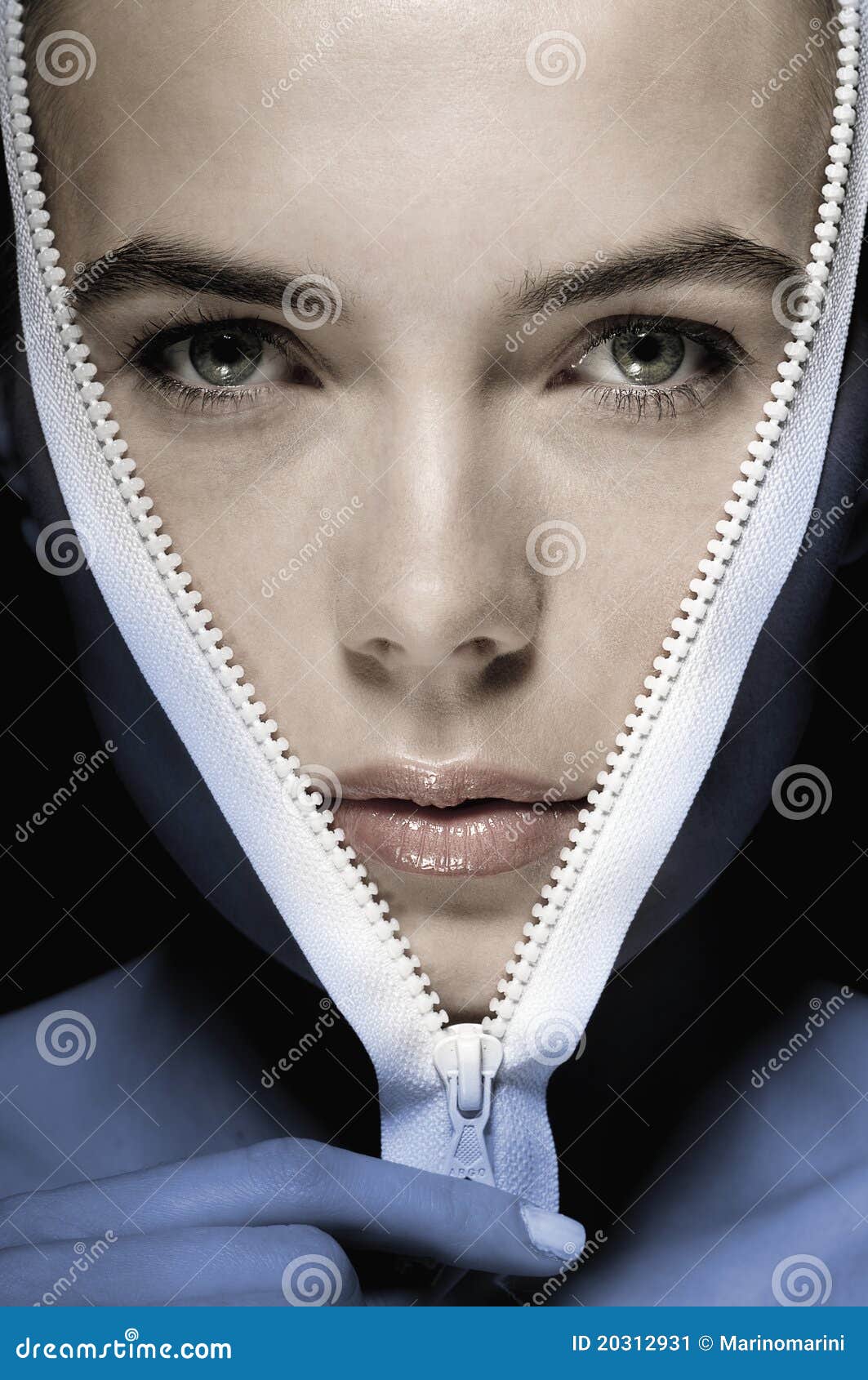 Women face stock image. Image of makeup, glasses, carnival - 20312931