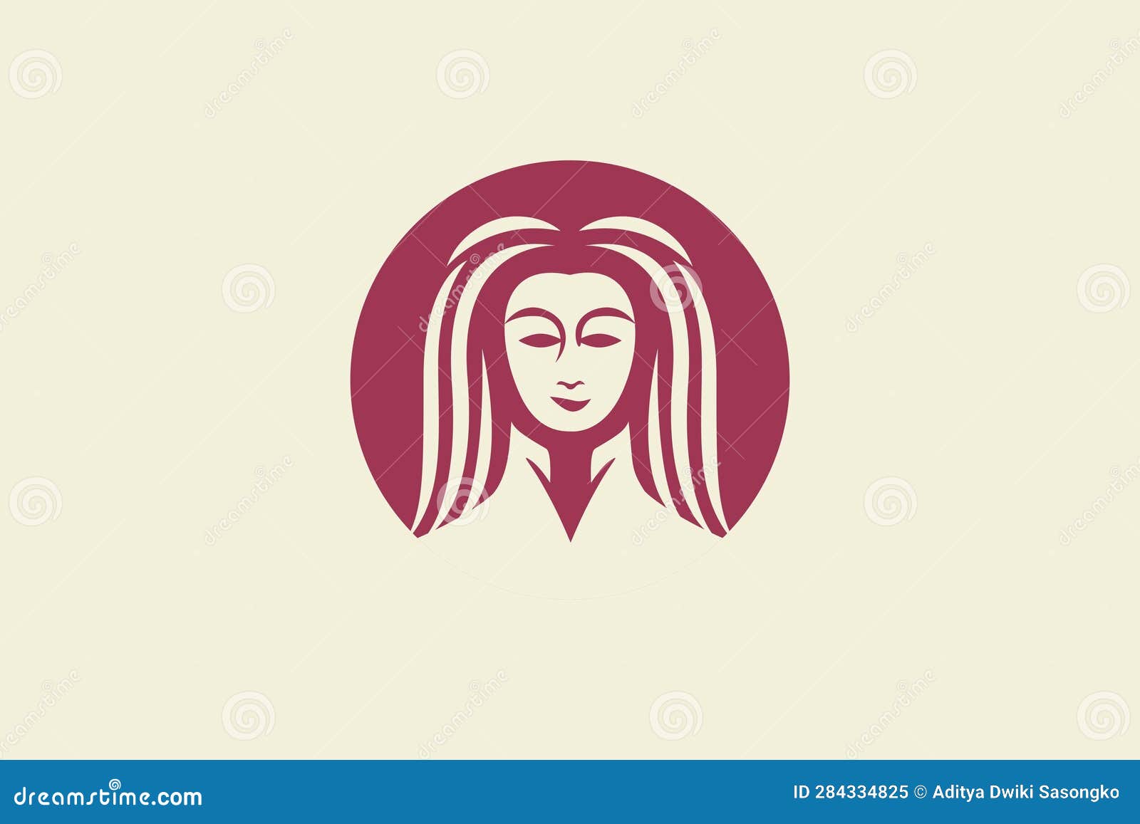 Women face in circle logo stock vector. Illustration of presentation ...