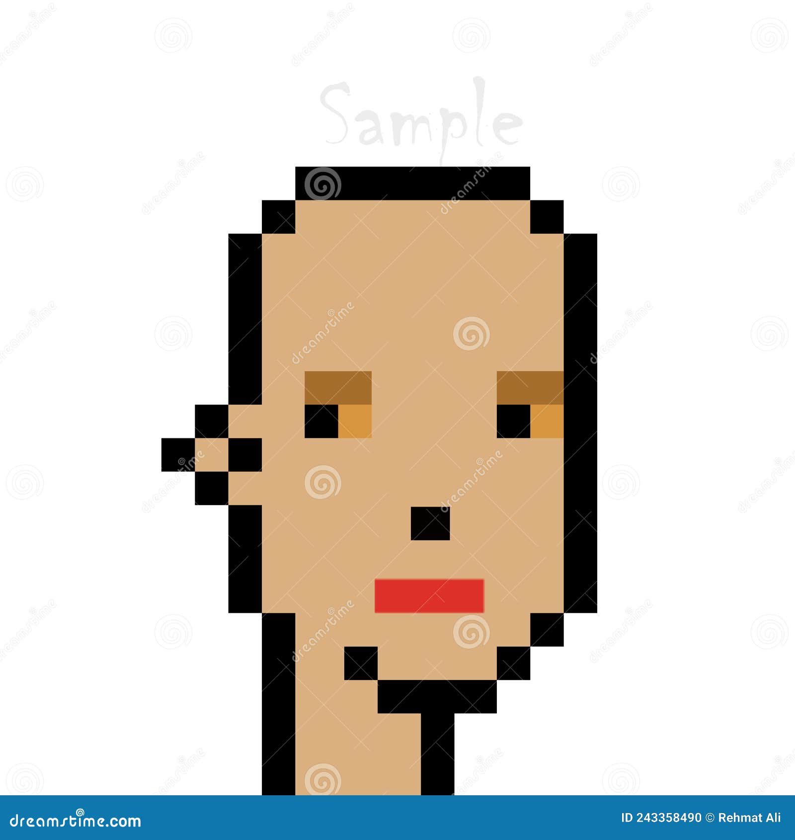 Women Face Cryptopunks, NFT Blockchain, Pixel Art Character on ...