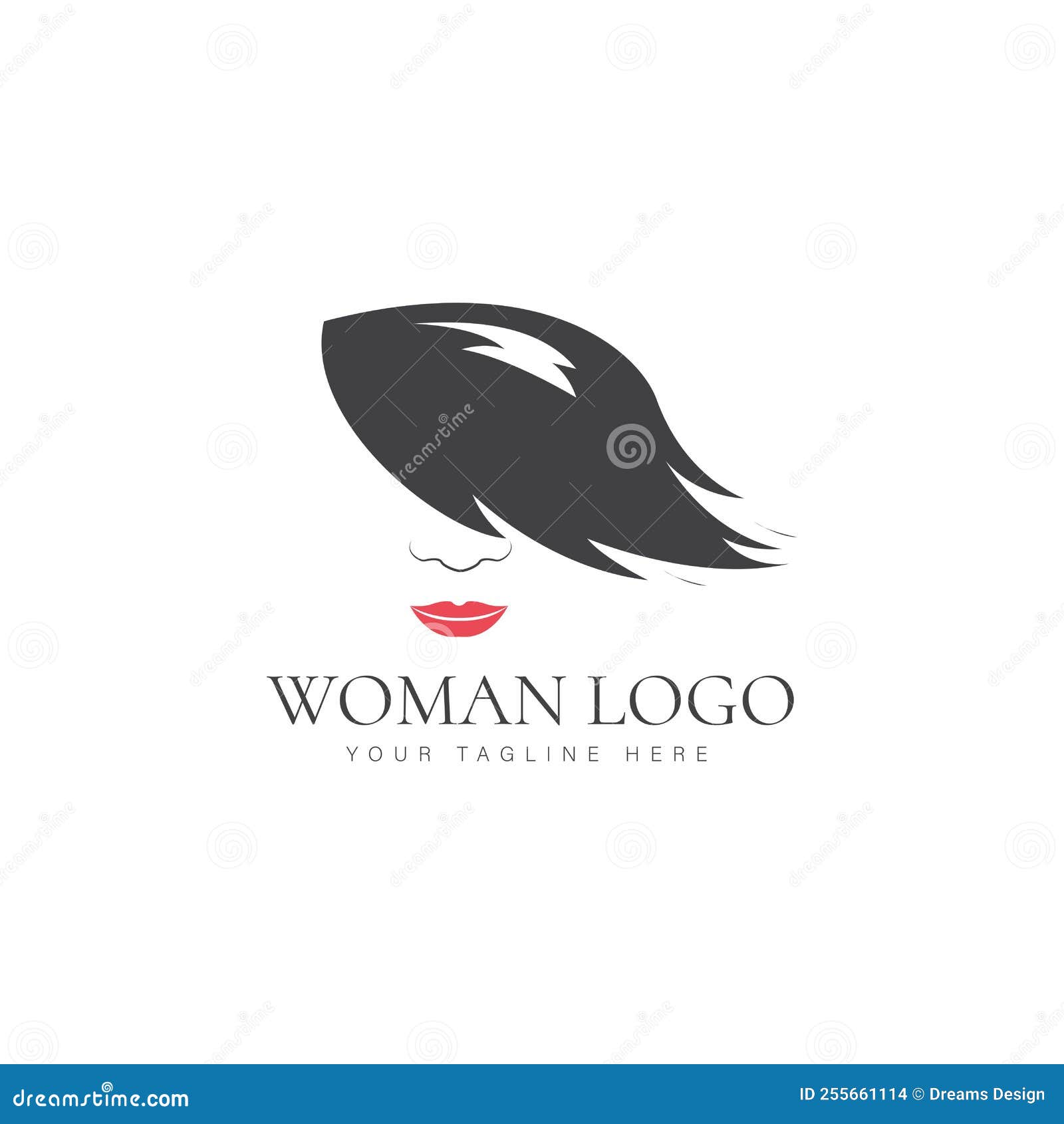 Women Face Logo Design Icon Illustration Stock Vector - Illustration of ...