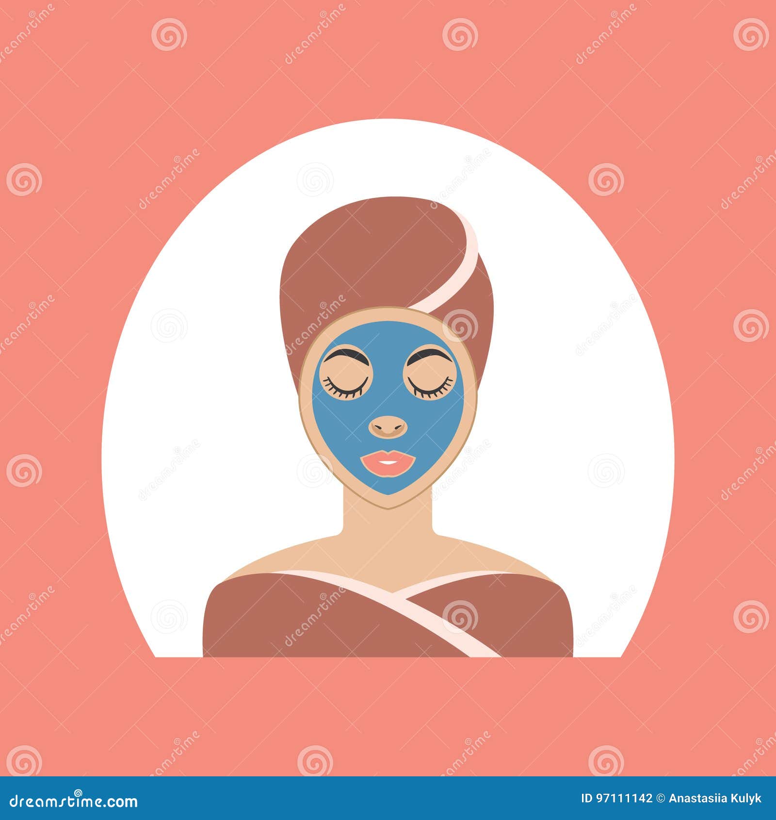 Women Face Mask Vector Illustration Stock Vector - Illustration of ...