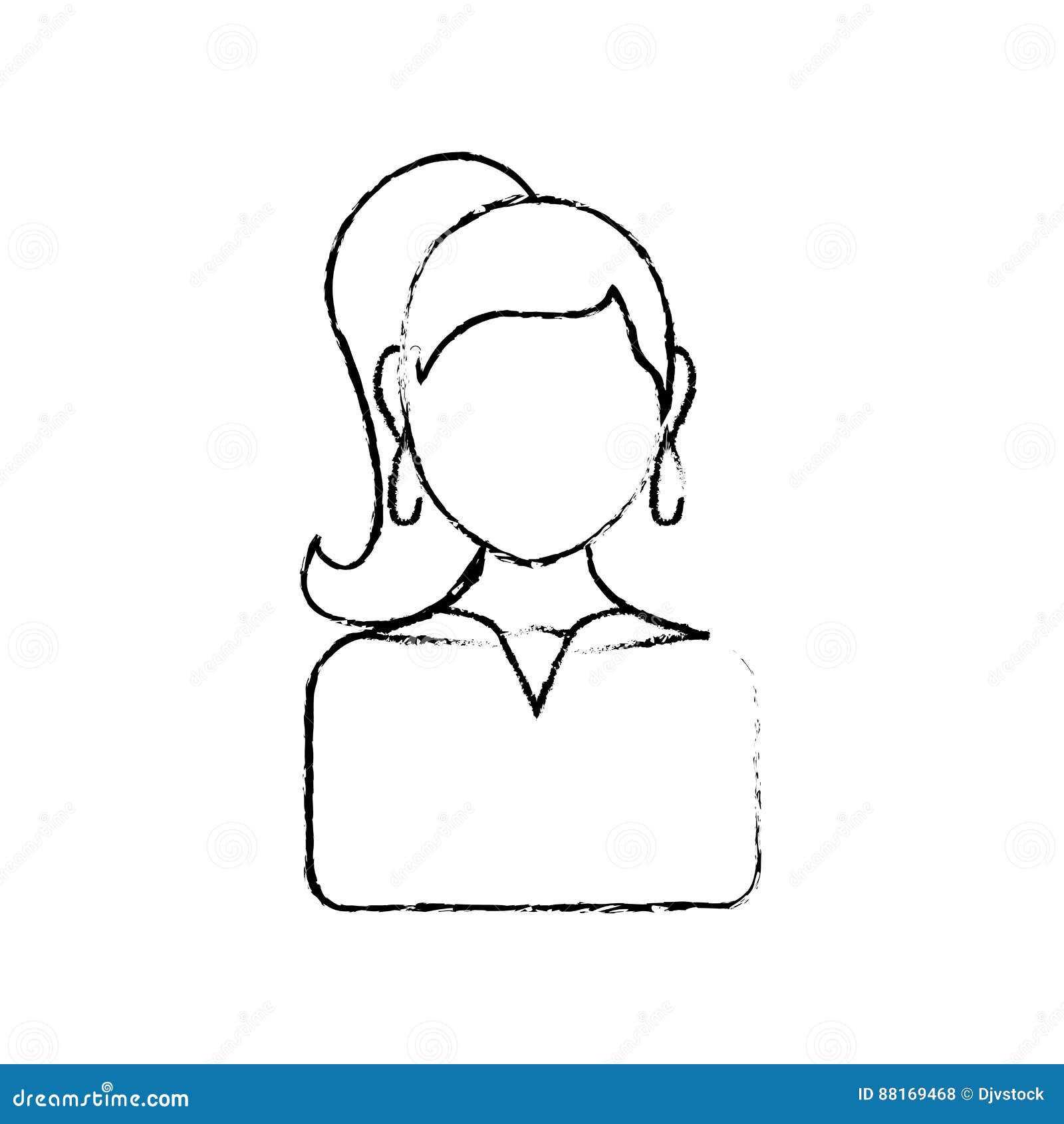 Women faceless profile stock illustration. Illustration of femenine ...