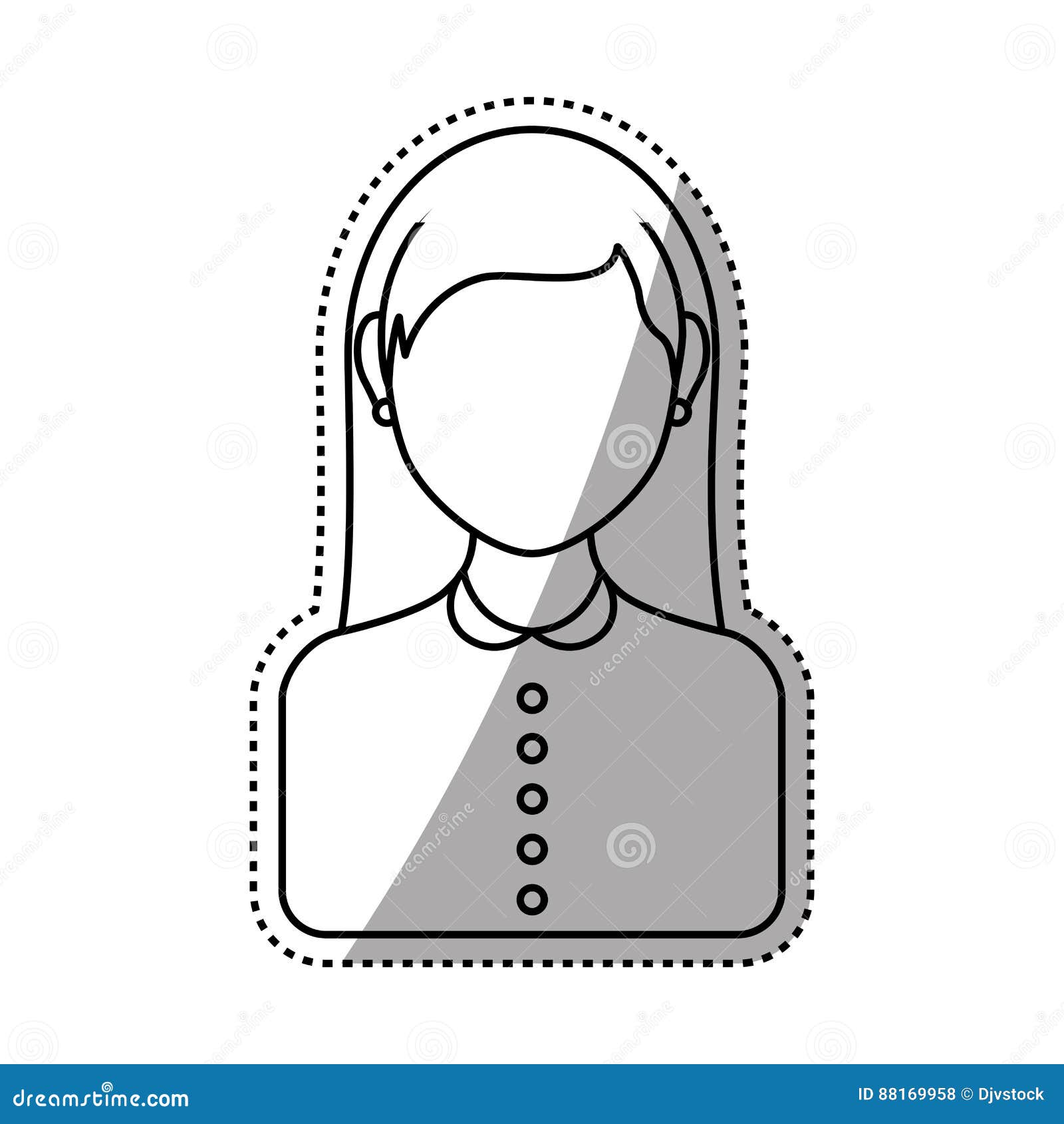 Women faceless profile stock illustration. Illustration of business ...
