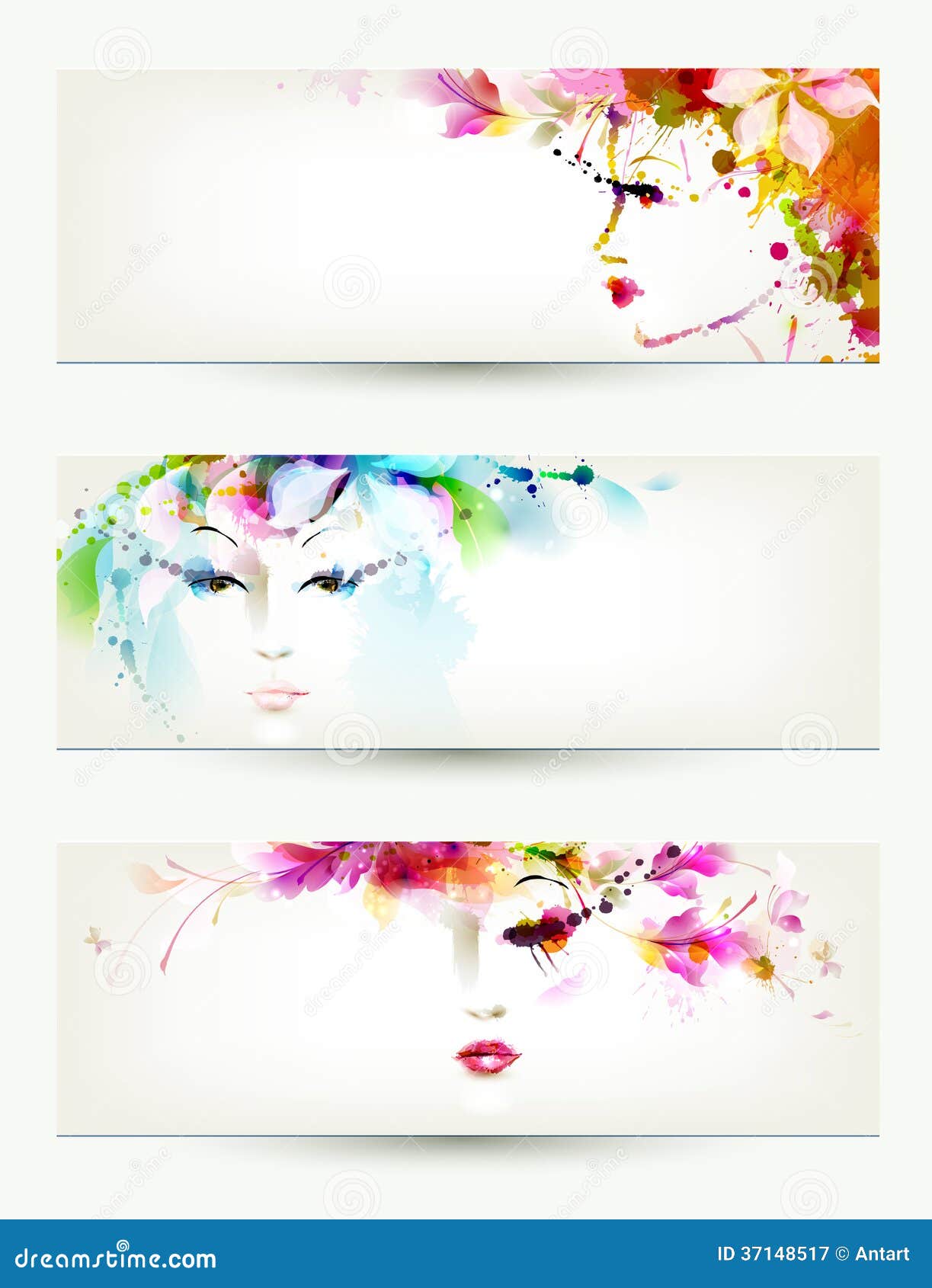 Women faces stock illustration. Illustration of header - 37148517