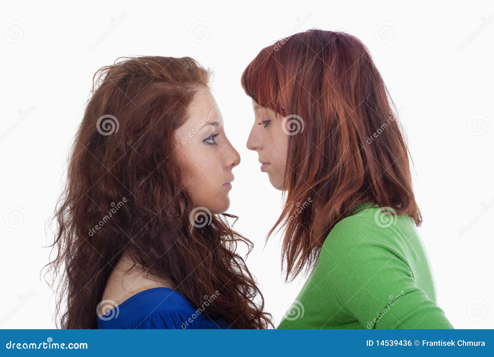 Women facing each other stock photo. Image of caucasian - 14539436