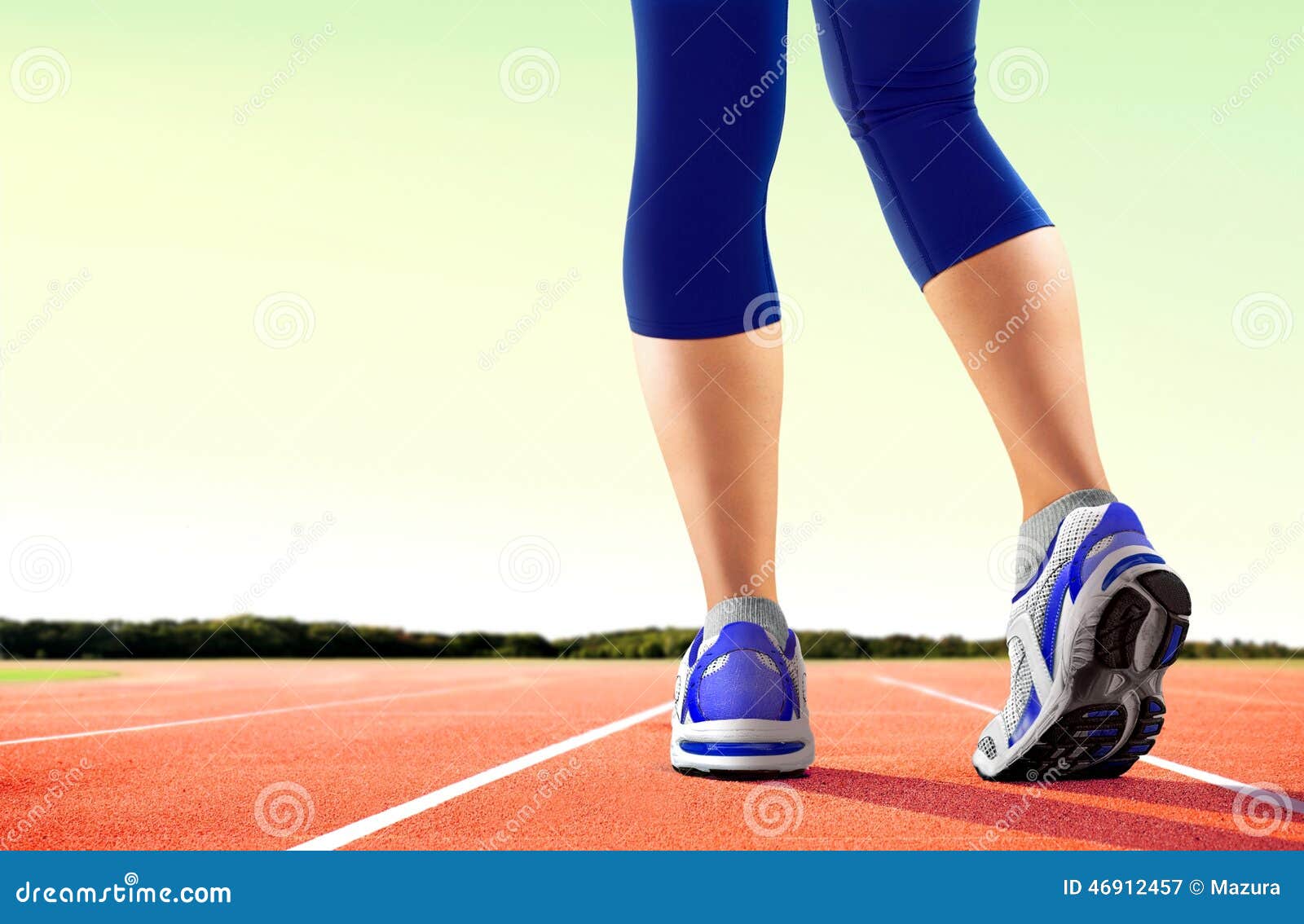 Women Feet on Running Tracks Stock Image - Image of young, outdoor ...