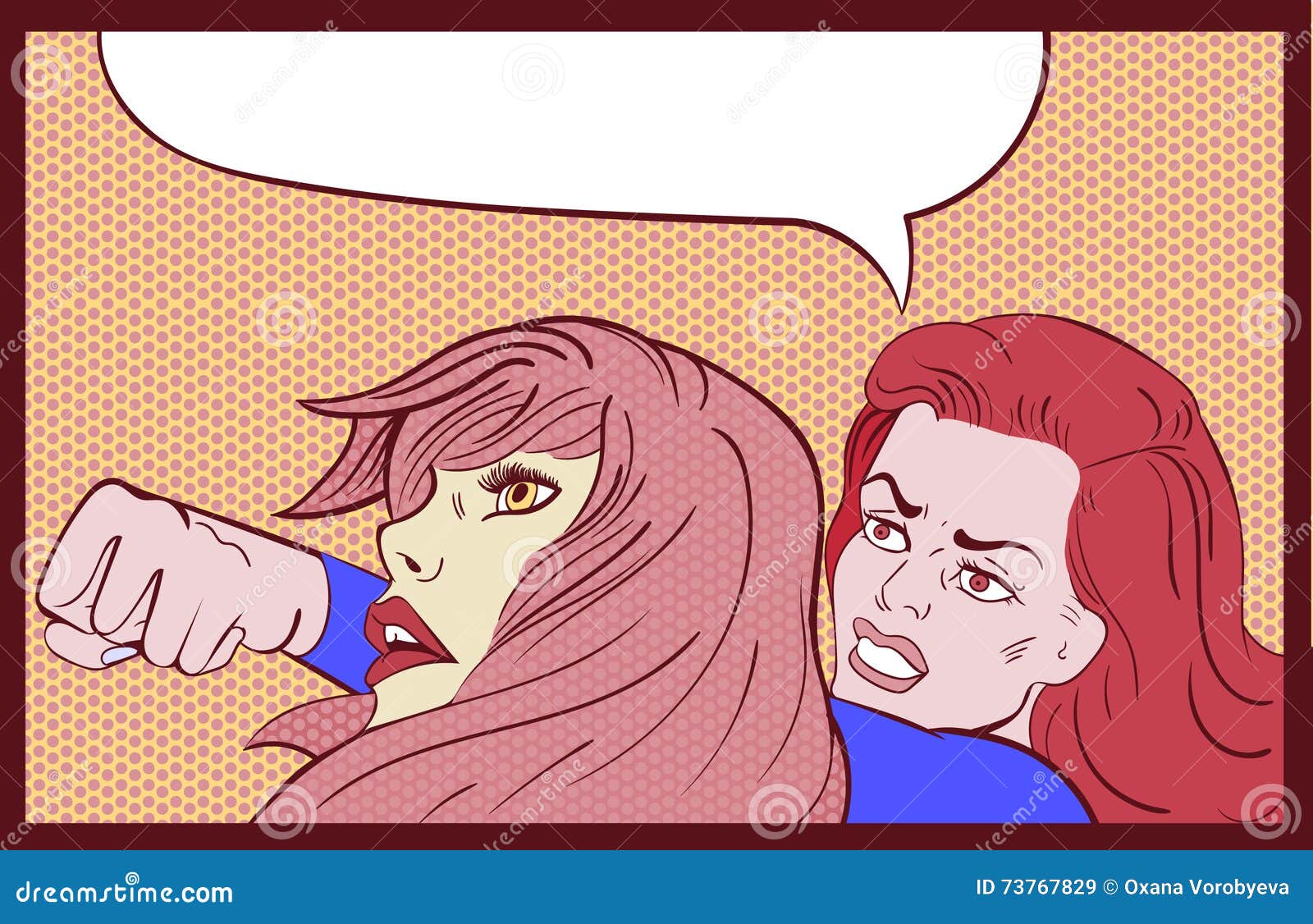 Women fight stock illustration. Illustration of style - 73767829