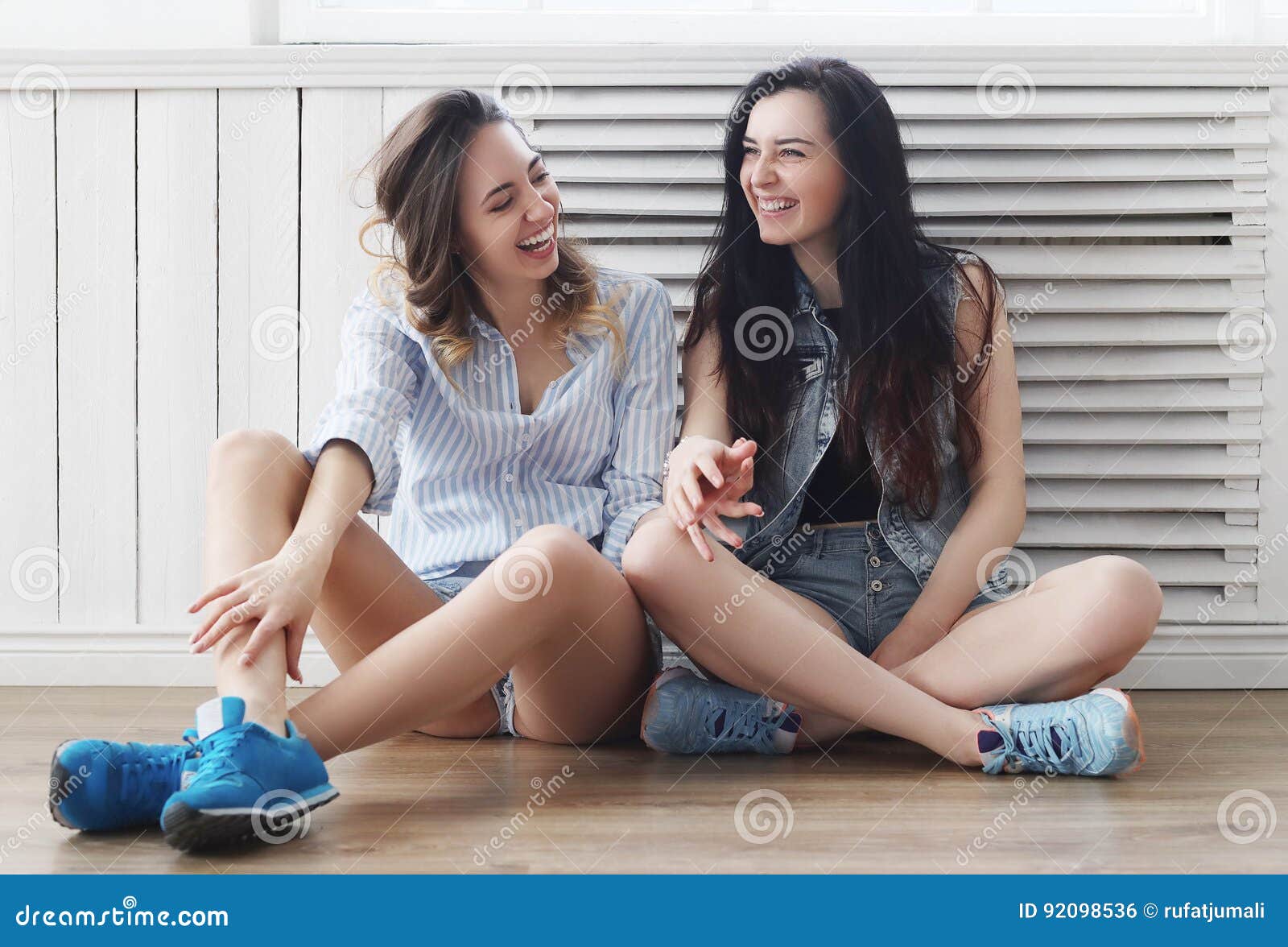 Women stock photo. Image of girls, relationship, floor - 92098536