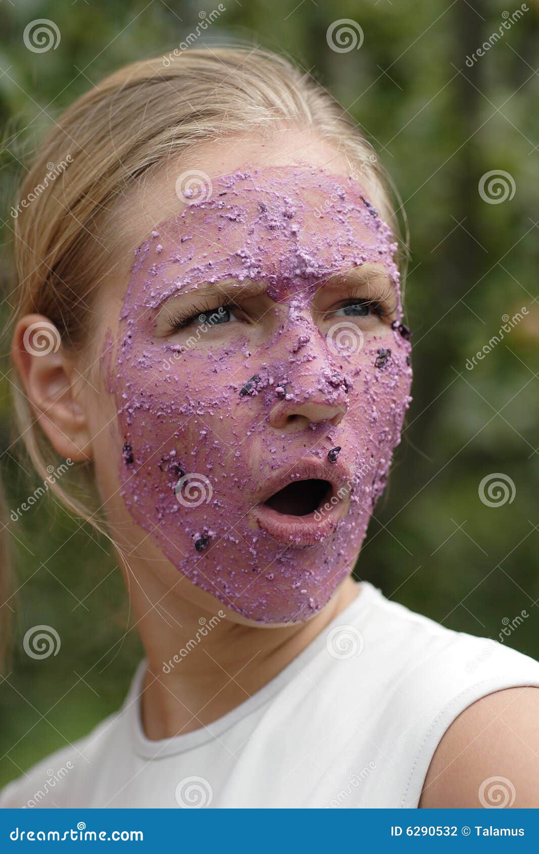 Women with fruit mask stock photo. Image of eyes, face - 6290532