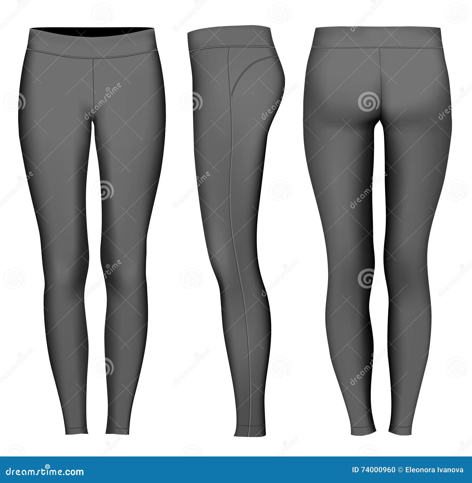 Women full length tights. stock vector. Illustration of training - 74000960