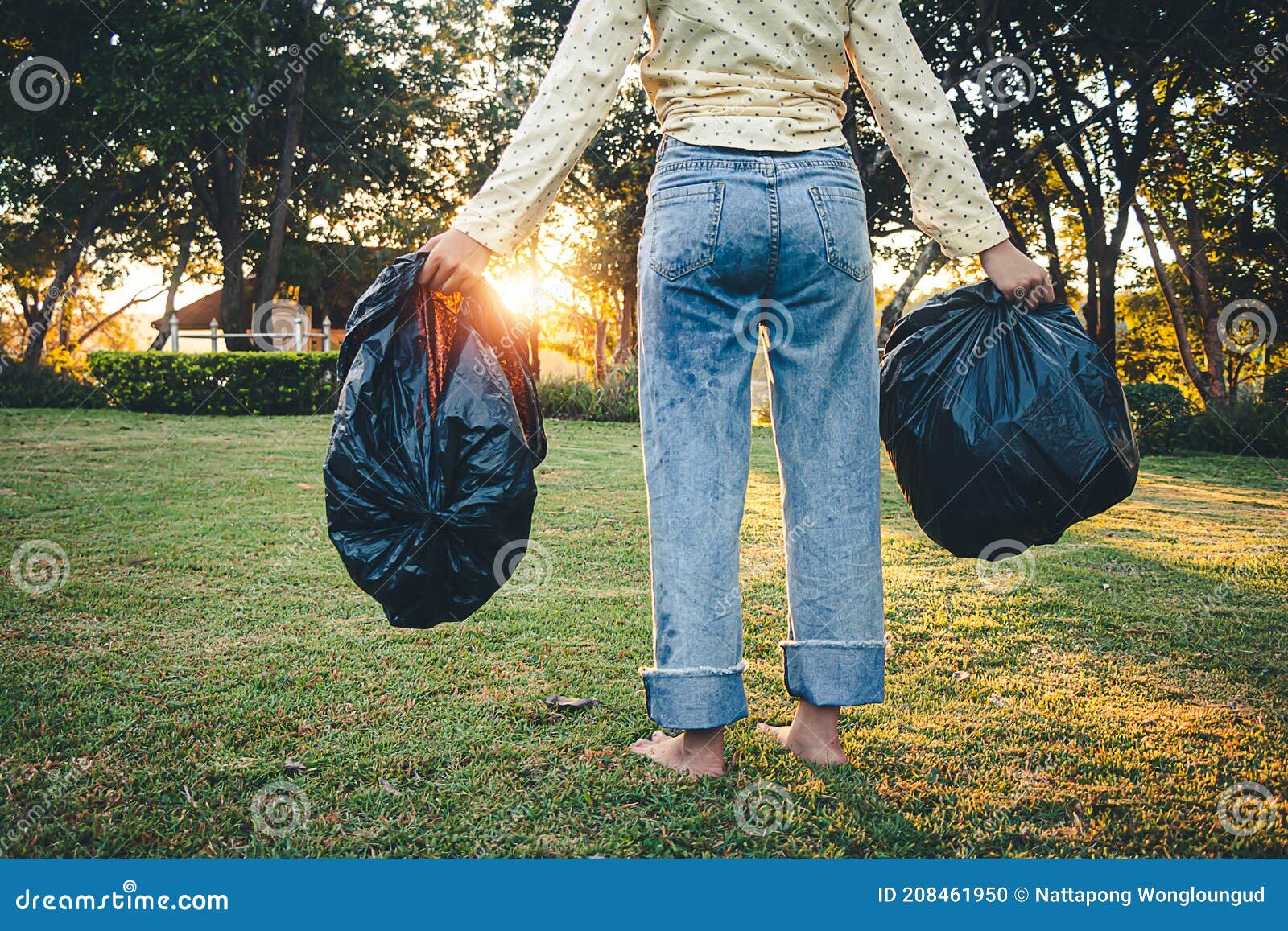 Women Garbage Collection for To Keep Clean and Take Recycling Stock ...