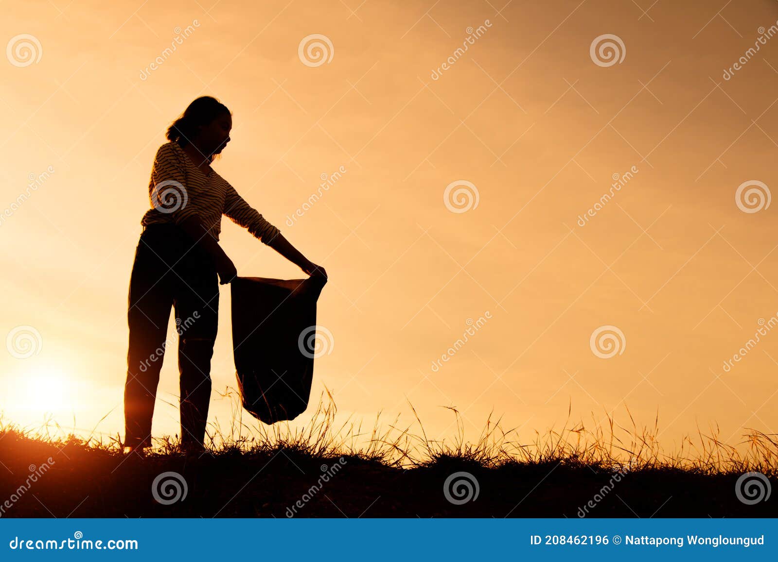 Women Garbage Collection for To Keep Clean and Take Recycling Stock ...
