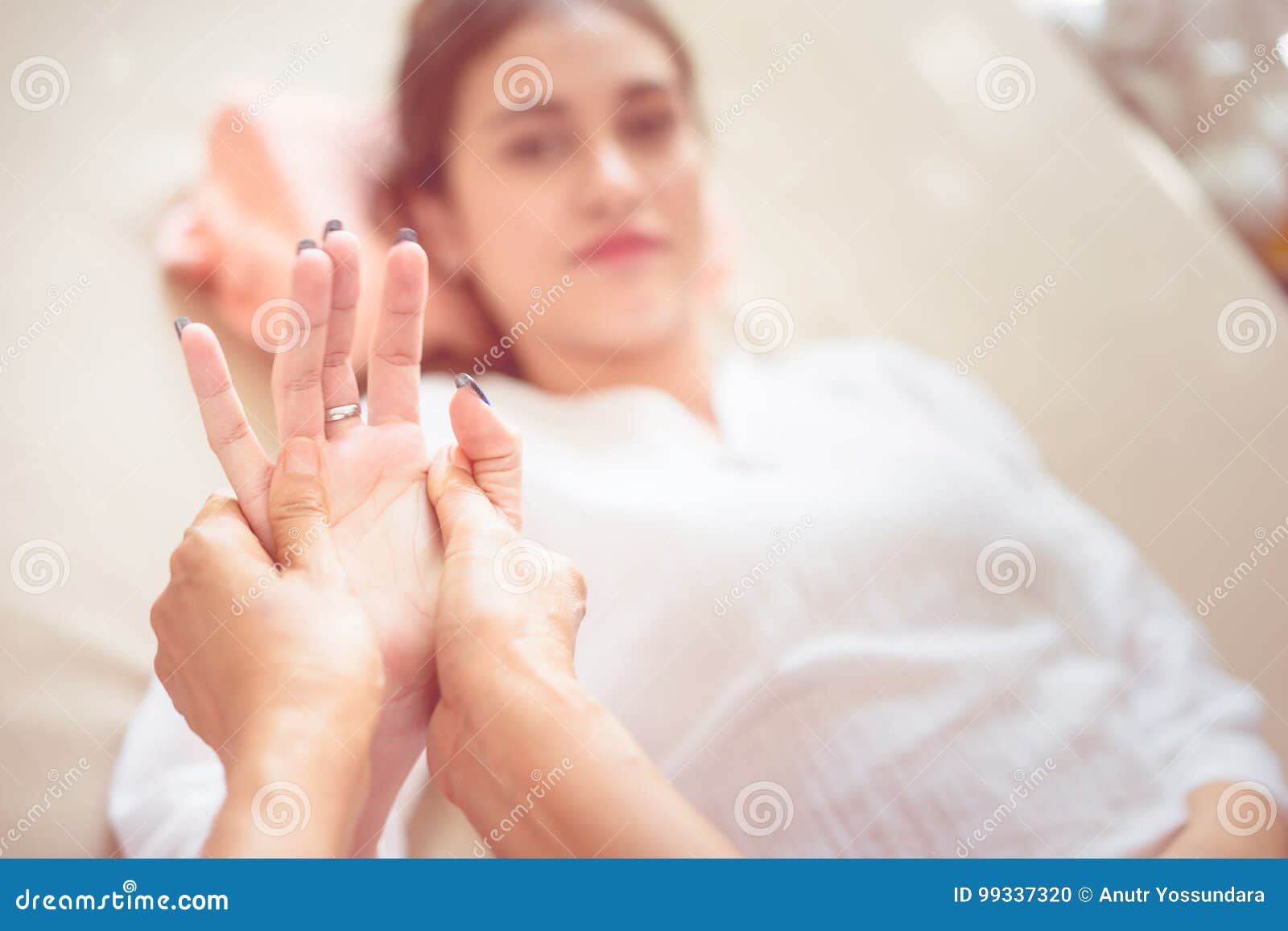 Women is Getting Her Hand Massaged Stock Photo - Image of finger ...