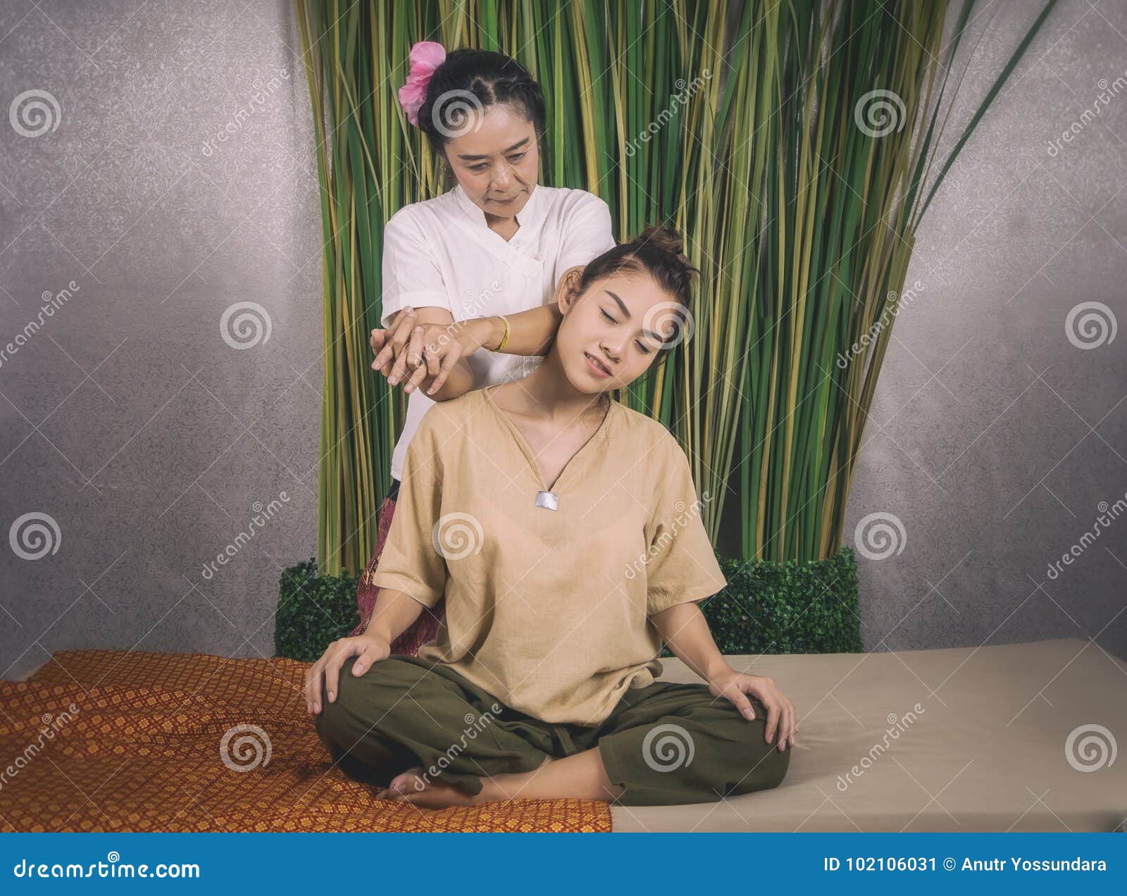 Women Is Getting A Thai Massage In Spa Stock Image Image Of Health