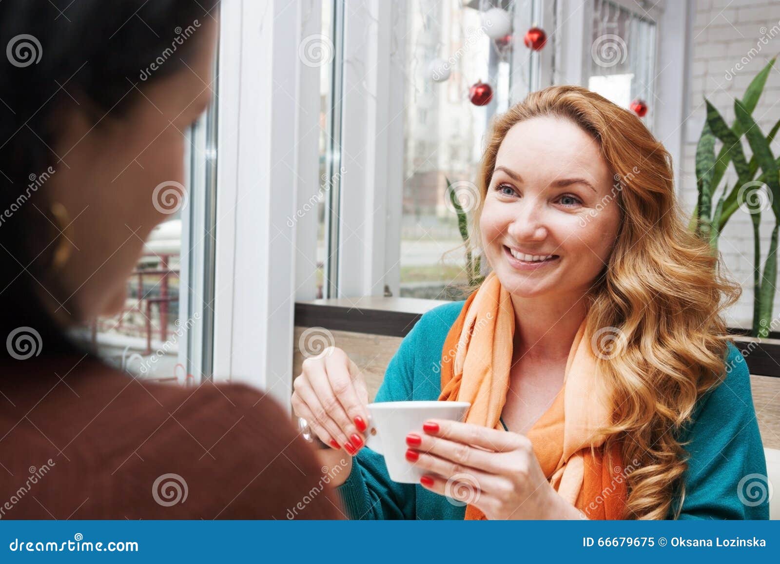 Women gossip in the cafe stock image. Image of food, funny - 66679675