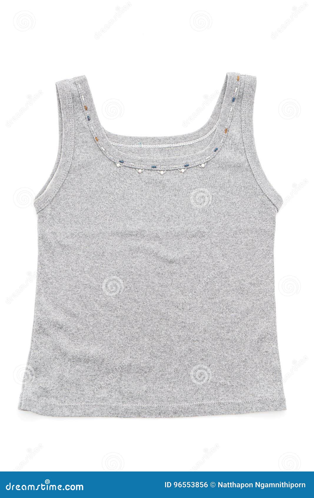 Women grey vest on white stock photo. Image of white - 96553856