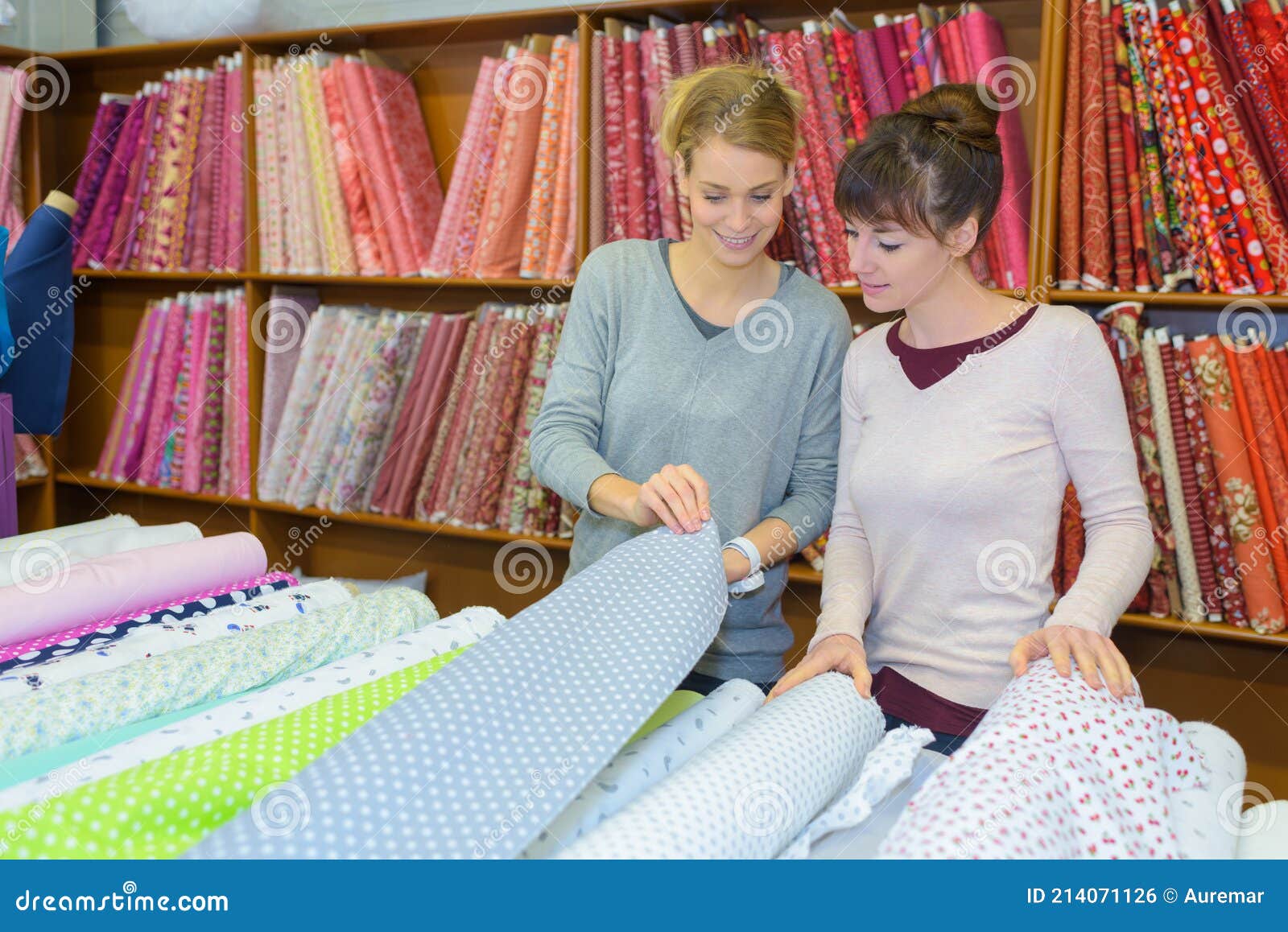 Women in haberdashery stock photo. Image of order, variety - 214071126