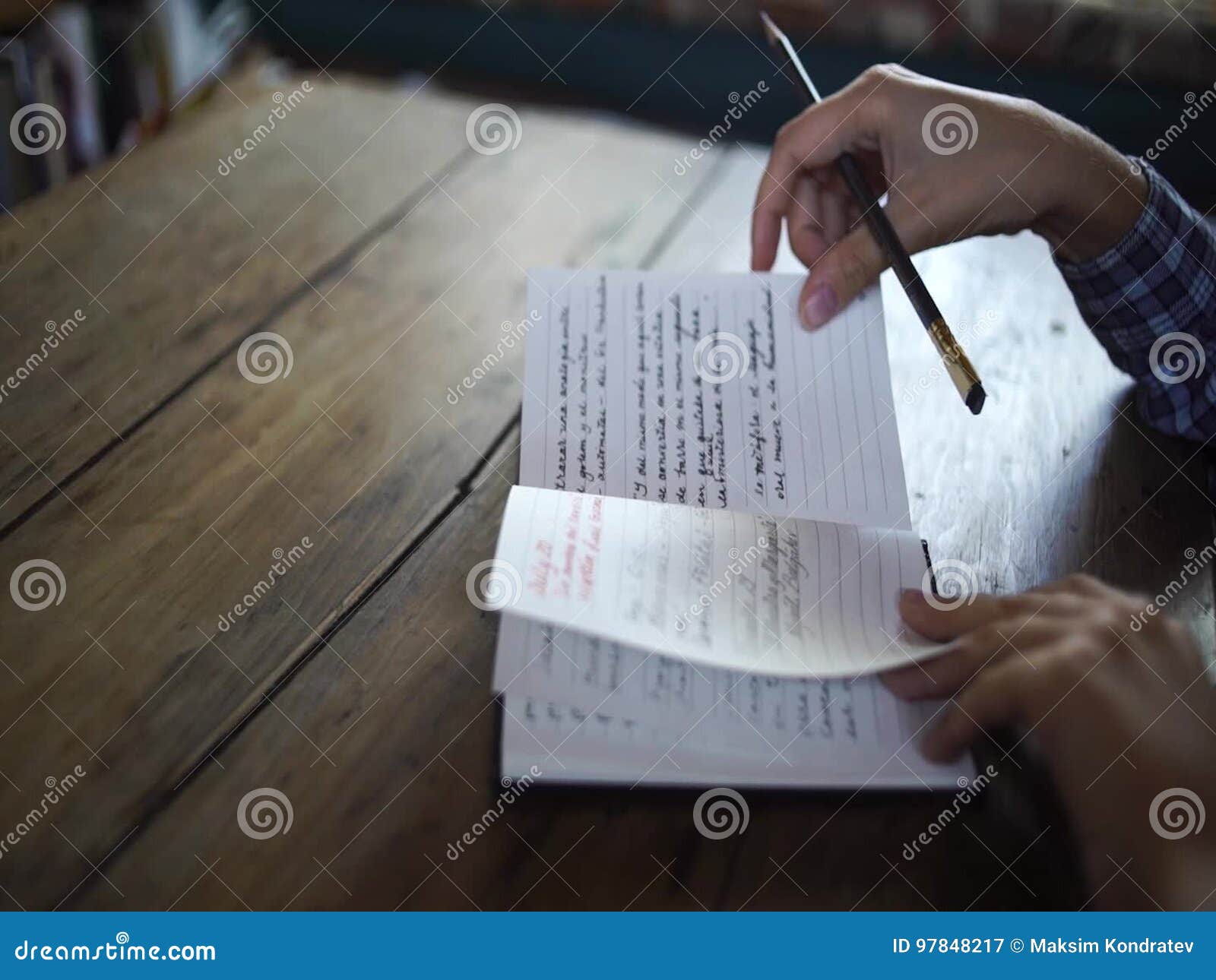 Women Hand Flipping through a Notebook Stock Video - Video of notebook ...
