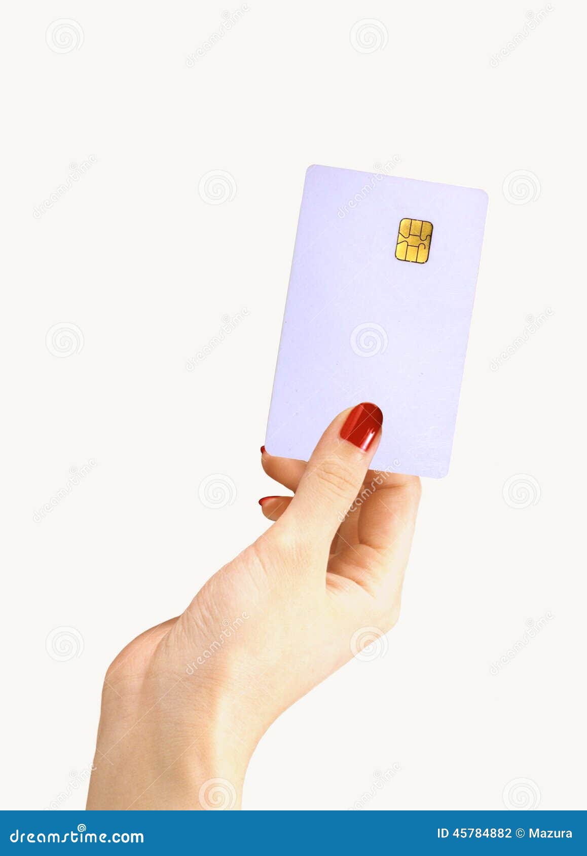 Women Hand Holding Blank ATM Card Stock Photo - Image of credit, finger ...
