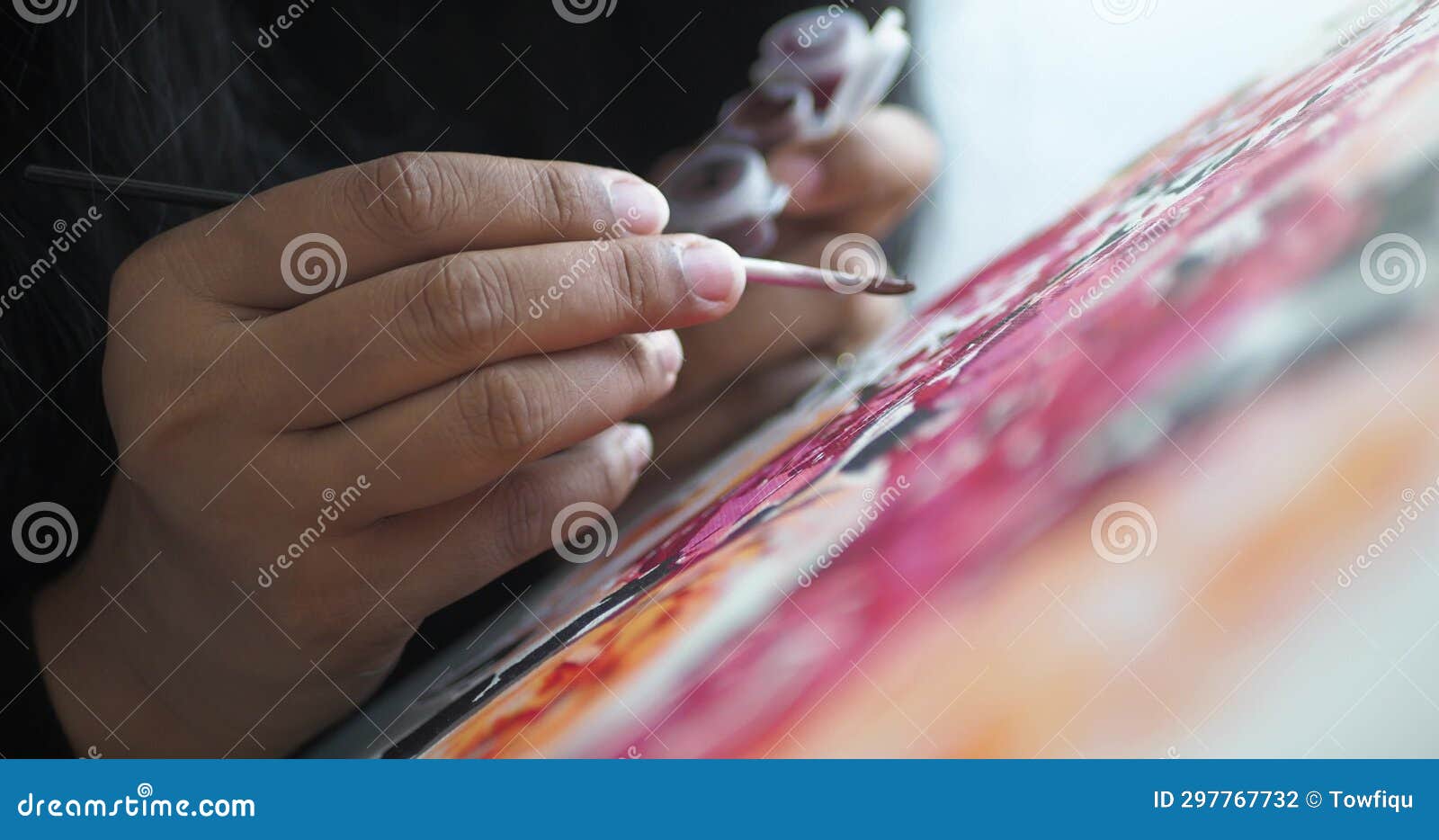 Women Hand Holding Brush with Paint Stock Footage - Video of plan ...