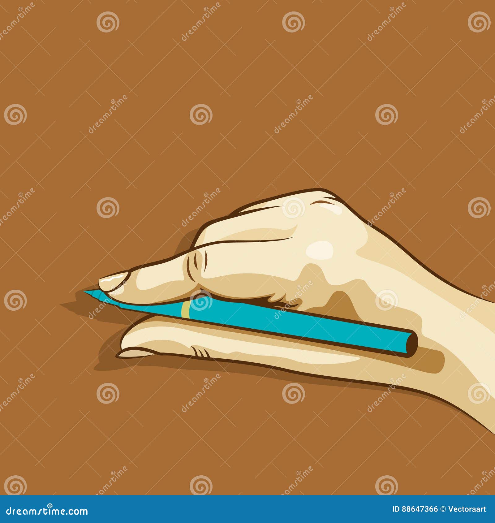 Women Hand Holding Pen Design Stock Vector - Illustration of creativity ...