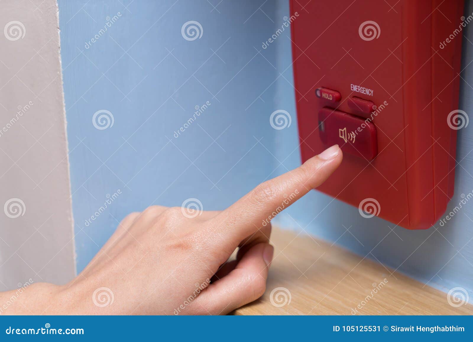 Emergency button stock image. Image of hand, hold, closeup - 105125531