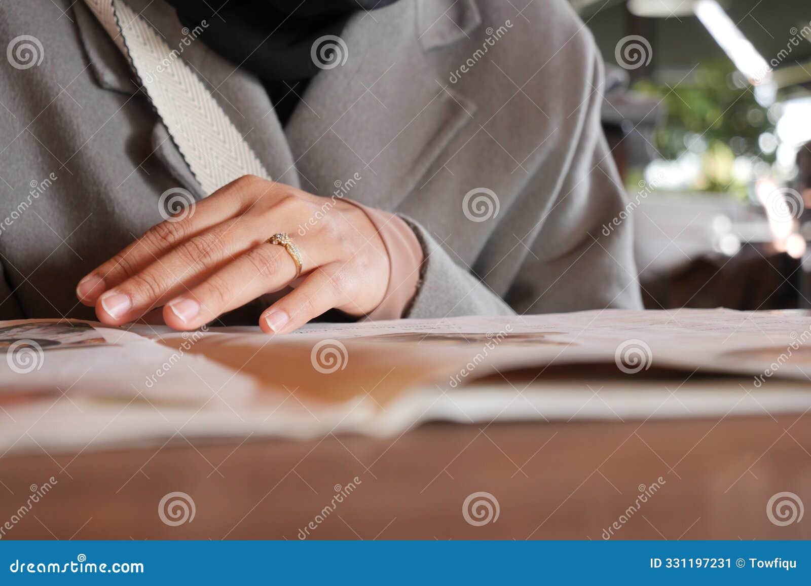 Women Hand Reading a Food Menu at Cafe. Stock Image - Image of ...