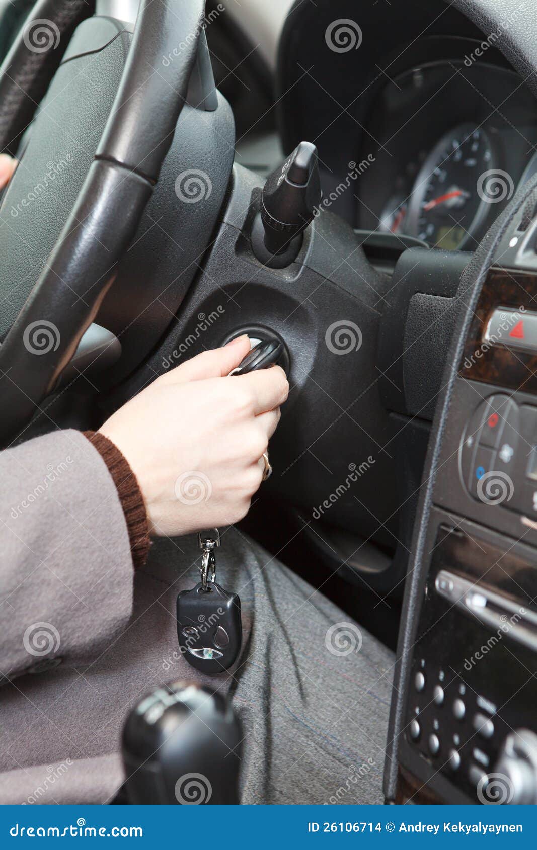 Women Hand Starting a Car Engine Stock Photo - Image of mode, land ...