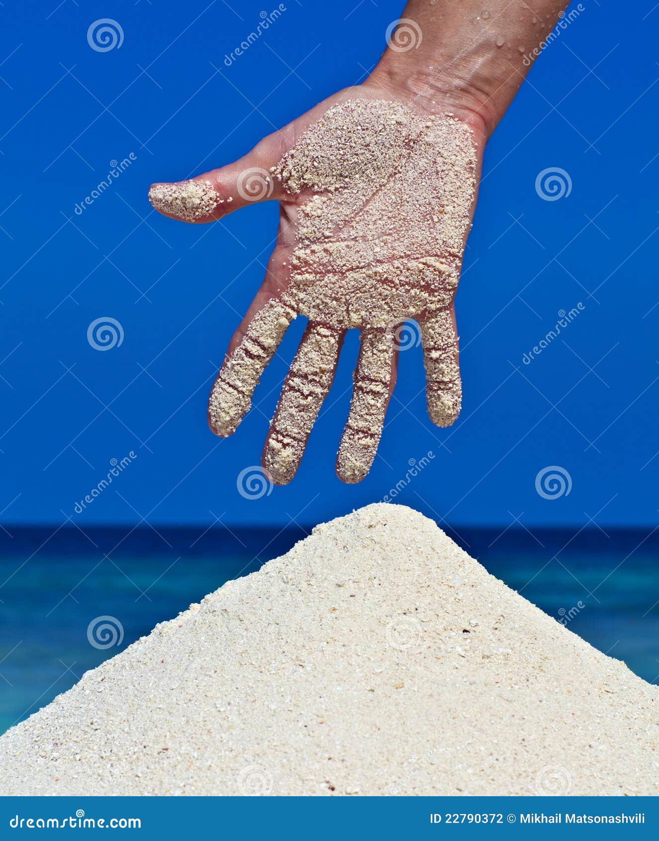Women Hand with Sticking Sand Stock Photo - Image of heat, human: 22790372