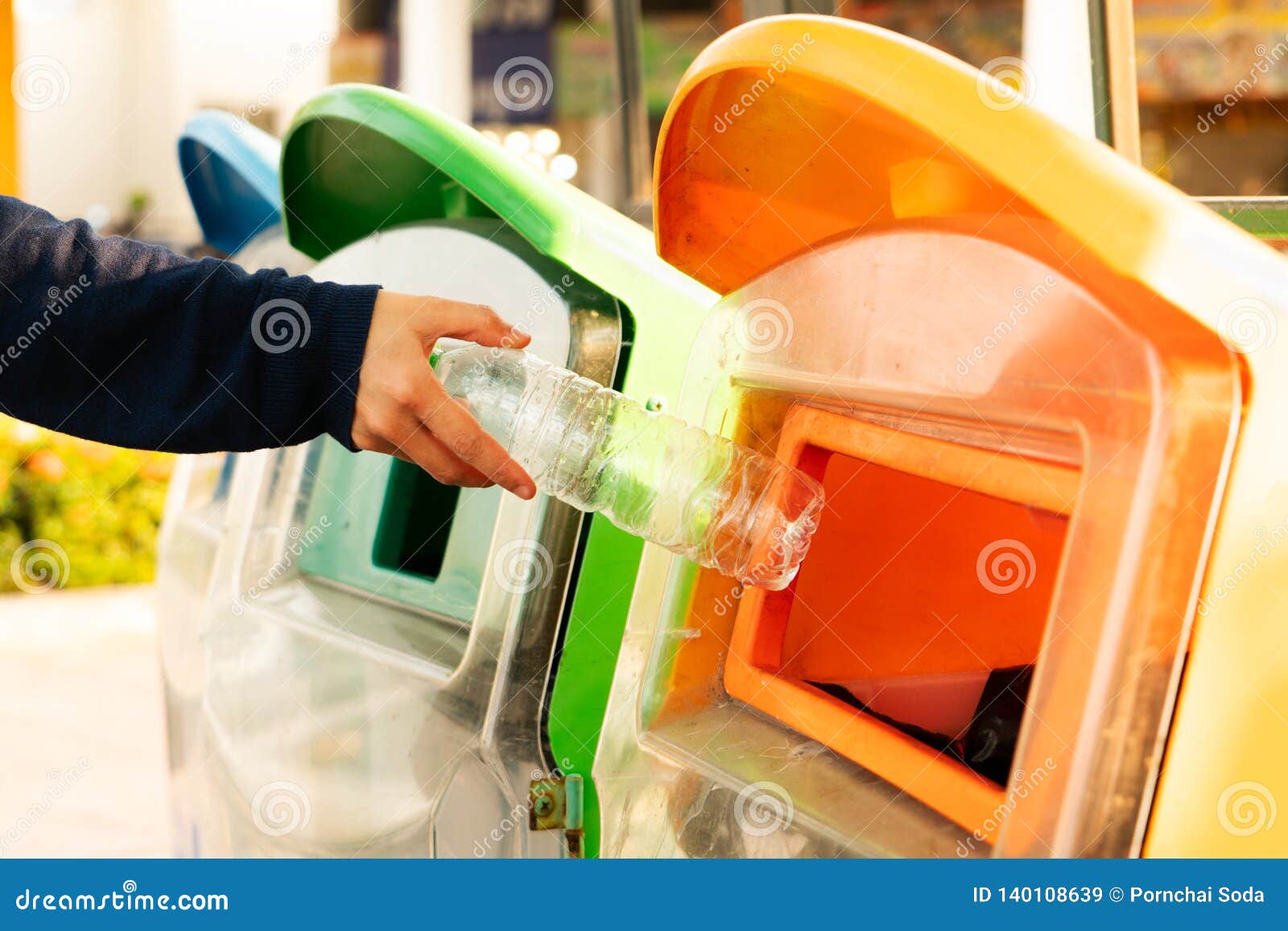 Women Hand Throwing Away The Garbage To The Bin/trash, Sorting Waste ...