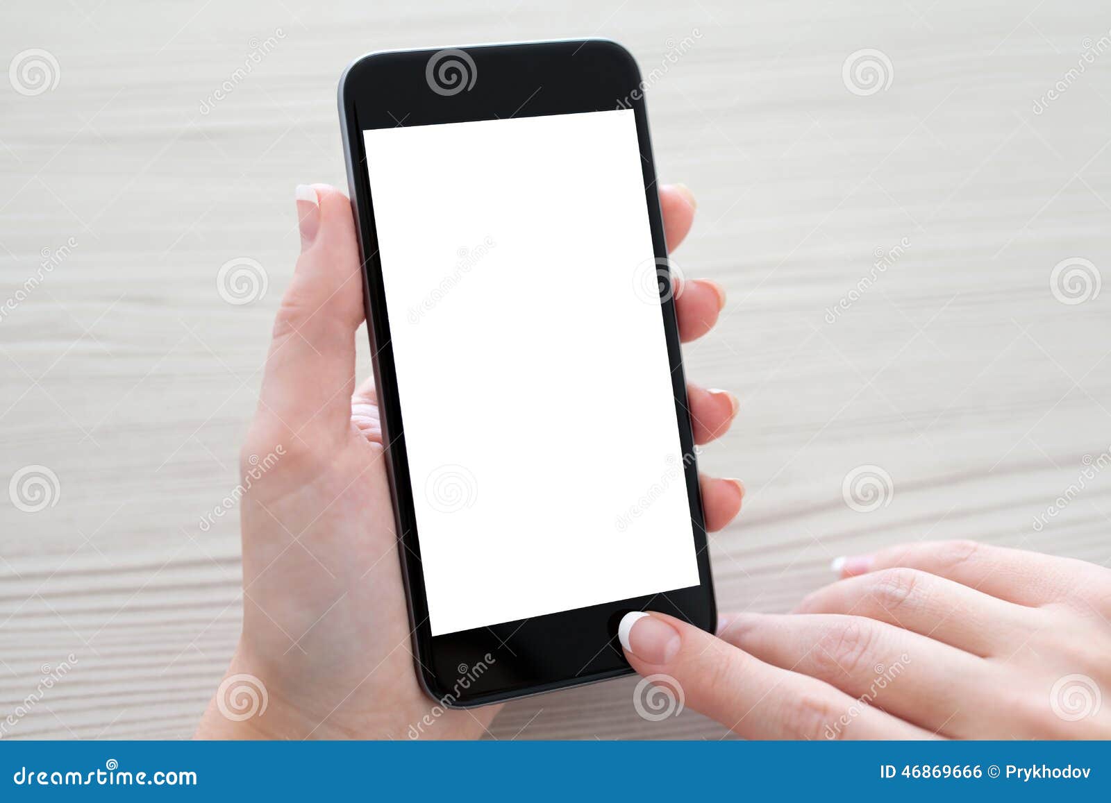 Women Hands Holding the Phone with Screen Stock Photo - Image of ...