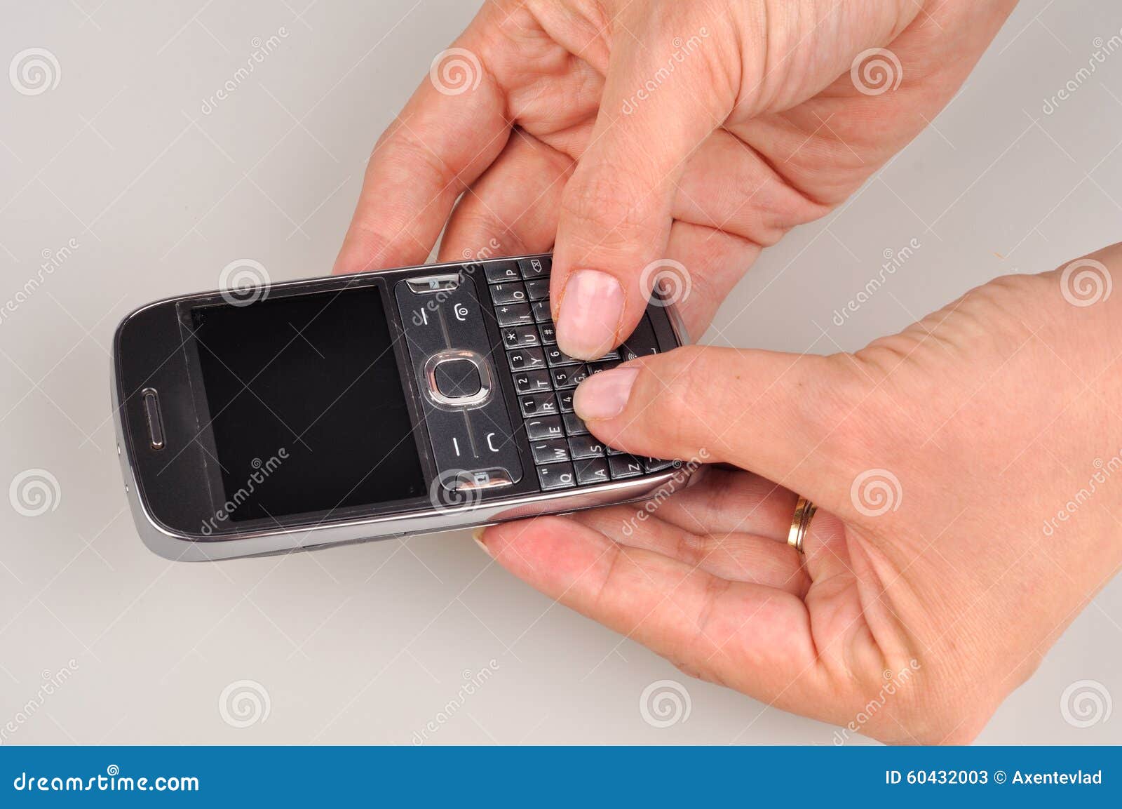Women Hands Using a PDA Mobile Phone, Blank Screen Stock Image - Image ...