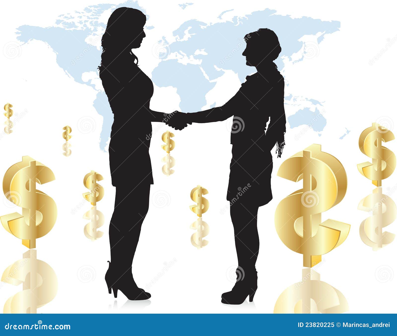 Women handshake the hand stock illustration. Illustration of accounting ...