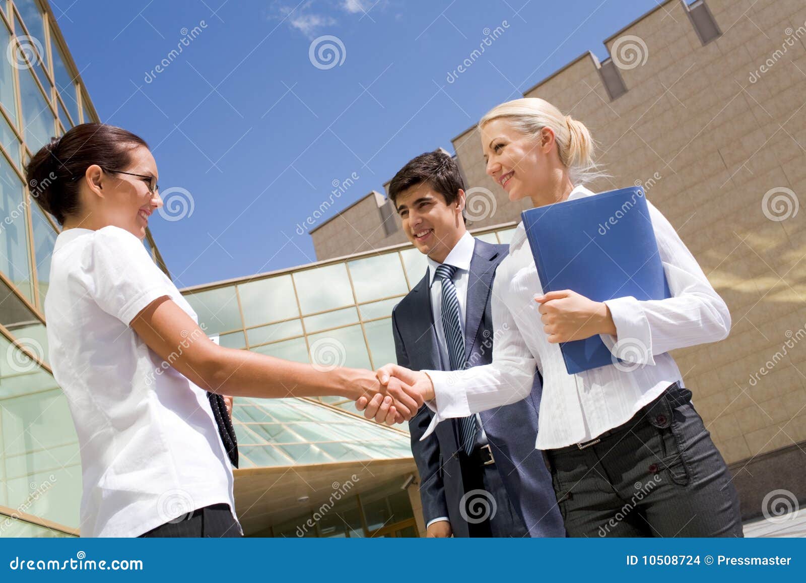 Women handshaking stock photo. Image of dedicated, group - 10508724
