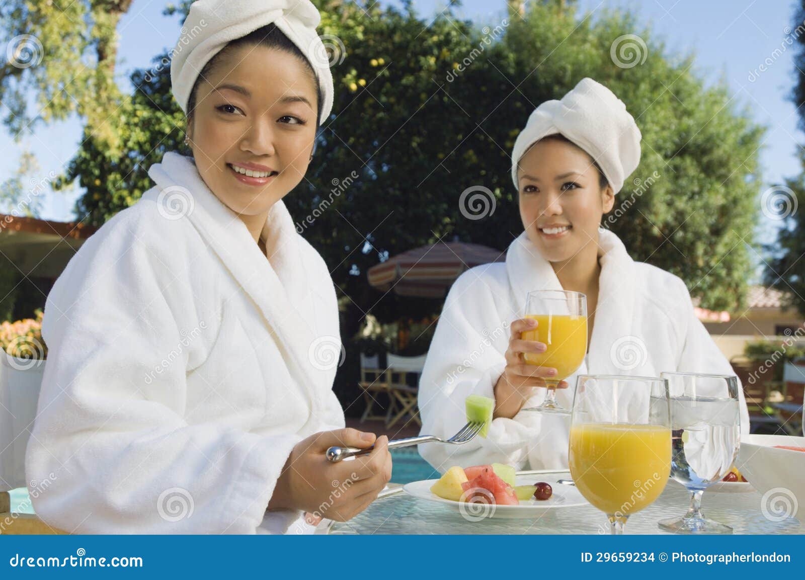 Women Having Breakfast stock photo. Image of friend, fruit - 29659234