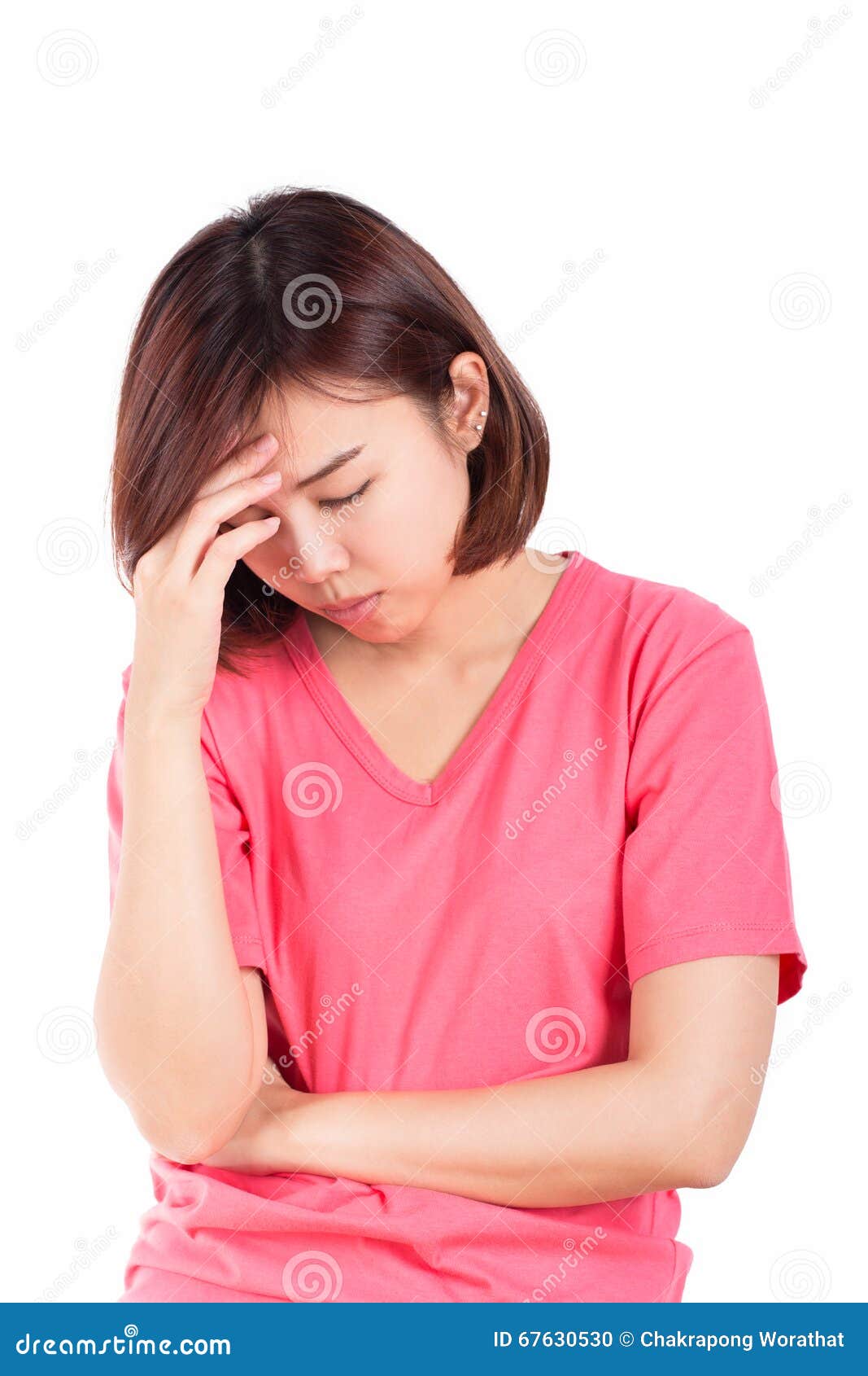 Women Having Headache, Migraine, Hangover, Insomnia. Stock Photo ...