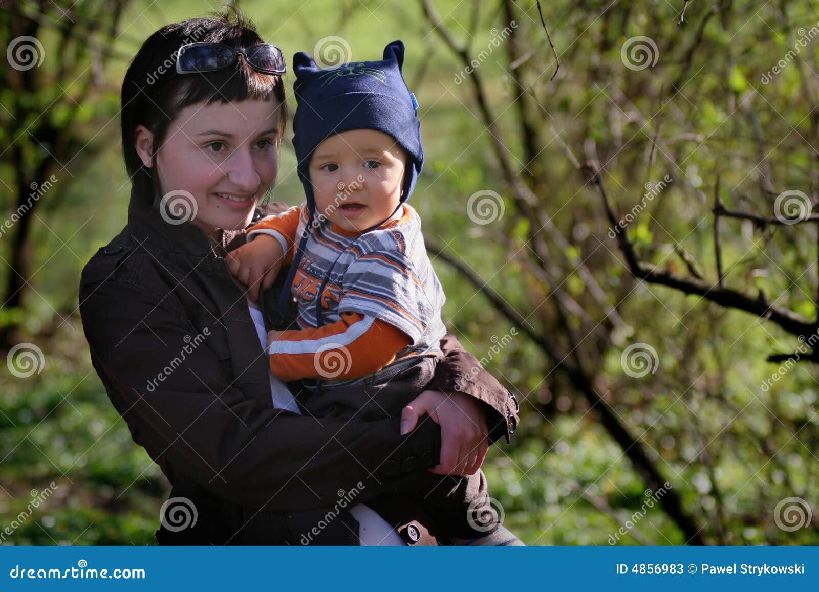 Women with her baby stock image. Image of walk, summer - 4856983