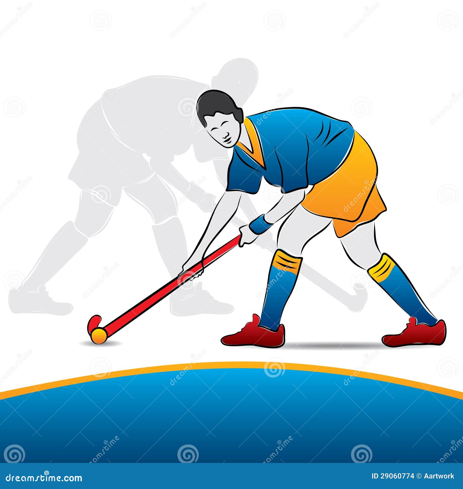 Women Hockey Player Stock Vector Illustration Of Ball 29060774