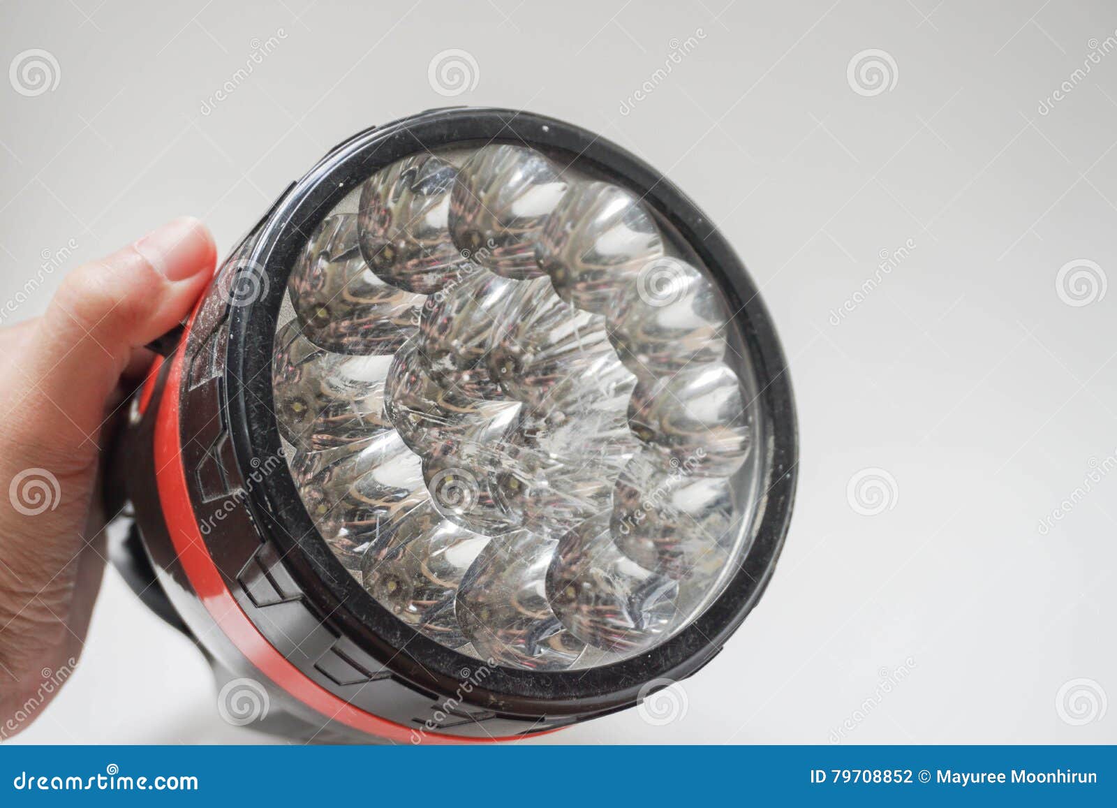 Women Hold Flashlight in Hand Stock Photo - Image of equipment ...