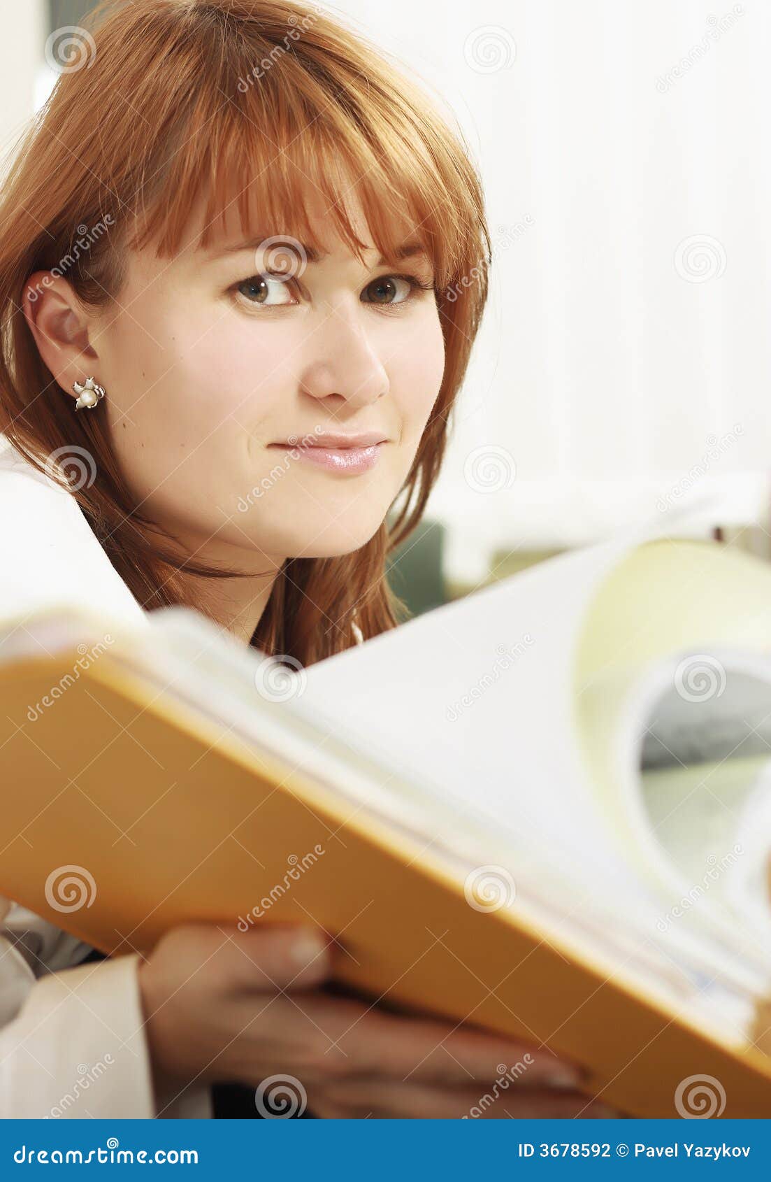 Woman holding a file stock photo. Image of businesswoman - 3678592