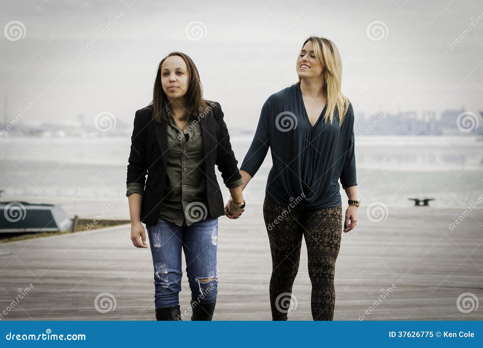 Two Lesbians Holding Hands