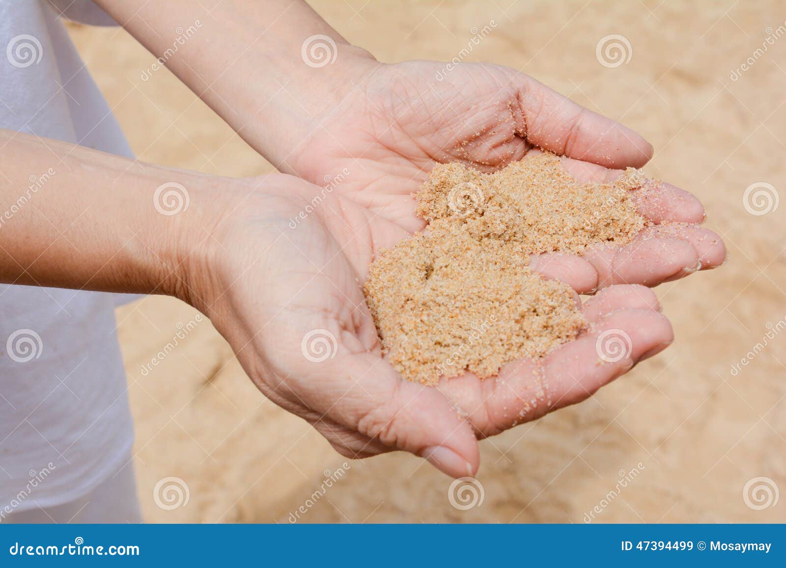 Women holding the sand stock image. Image of sand, grab - 47394499