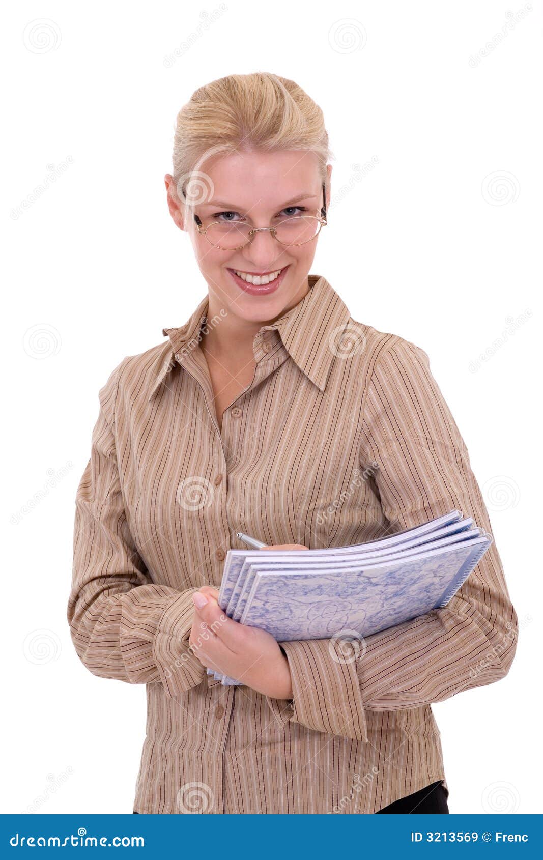 Women Holding Some Notebook Stock Image - Image of emotion, expressions ...